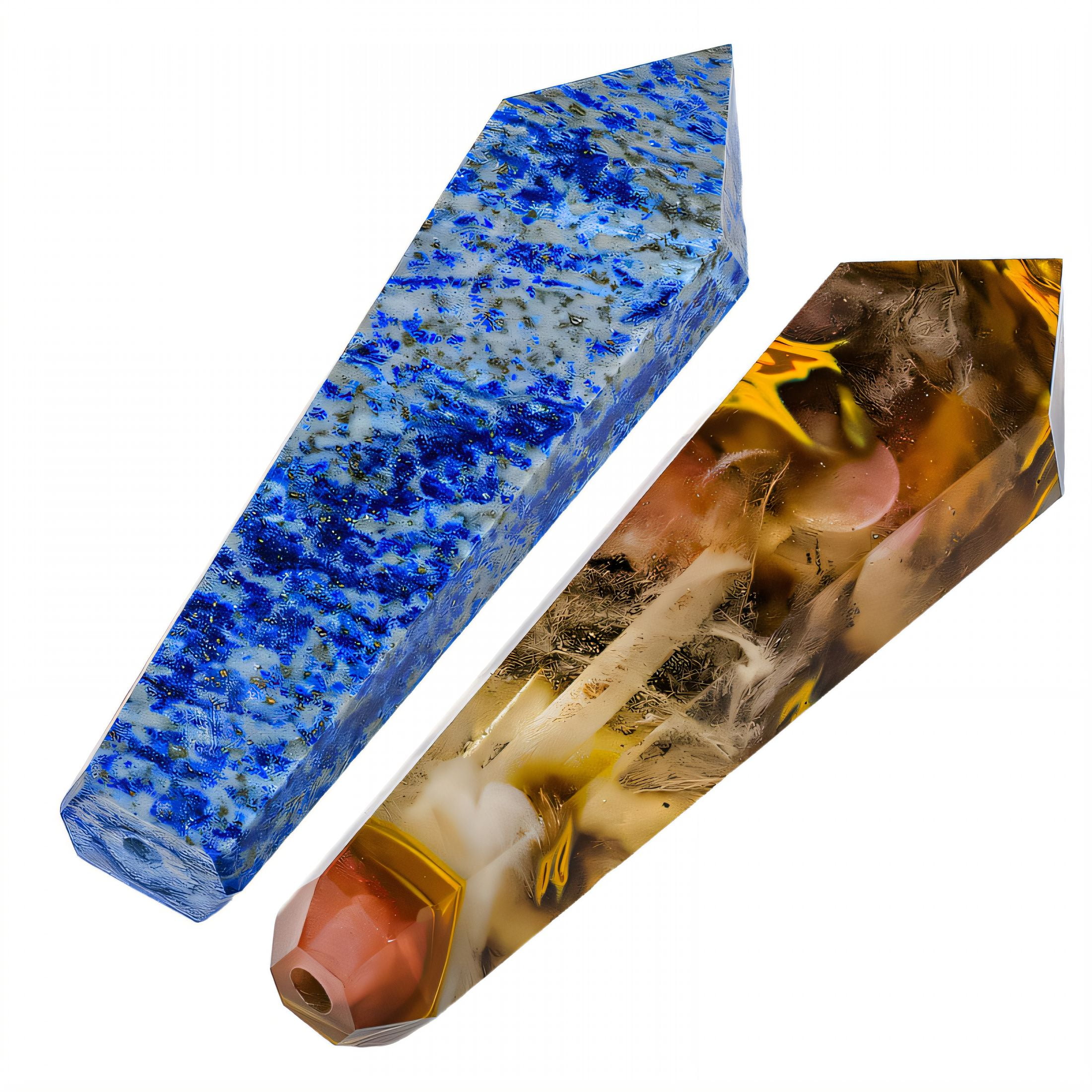 DESIGNICE 2Pcs Crystals and Healing Stones Hexagonal Prism Form Quartz ...