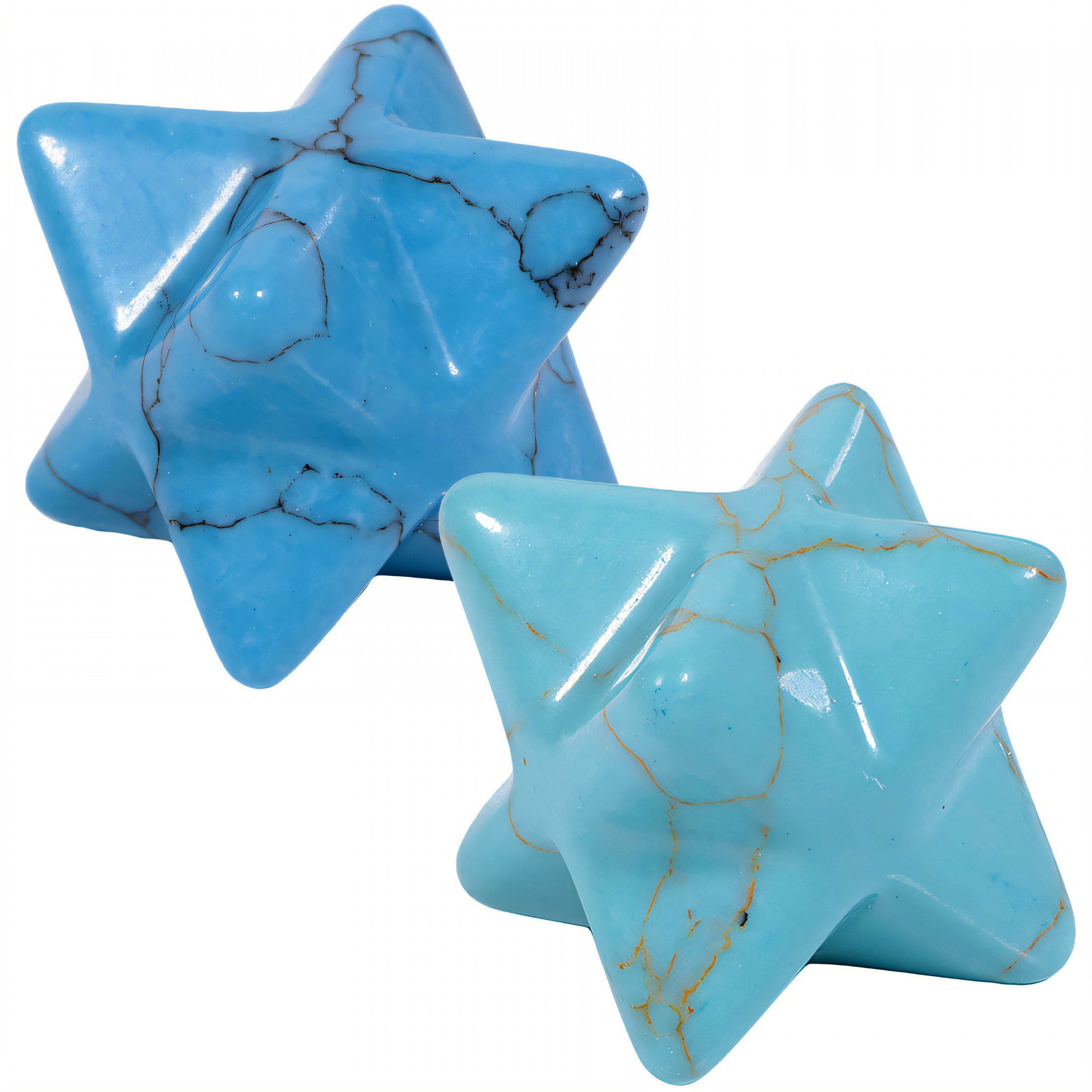DESIGNICE 2Pcs Crystals and Healing Stones Six-Edge Symbolic Figure ...