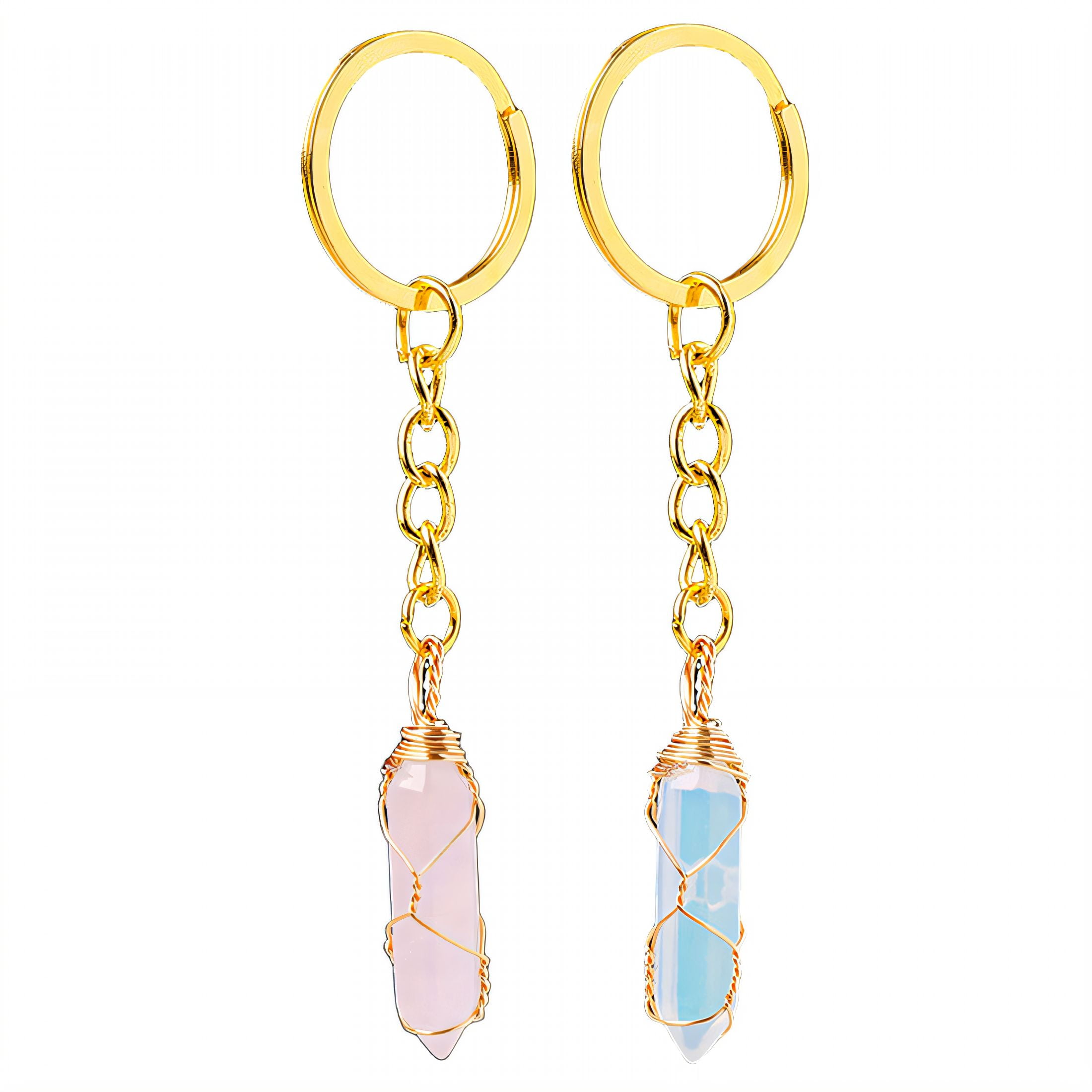 DESIGNICE 2Pcs Crystals and Healing Stones Unique Hexagonal Bullet ...