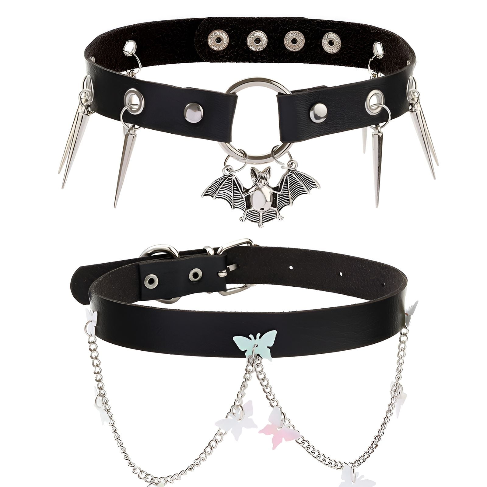 DESIGNICE 2Pcs Goth Accessories,Punk Gothic Spirit Bold Goth Jewelry,Dark Edge Rebel Vibe Gothic ...