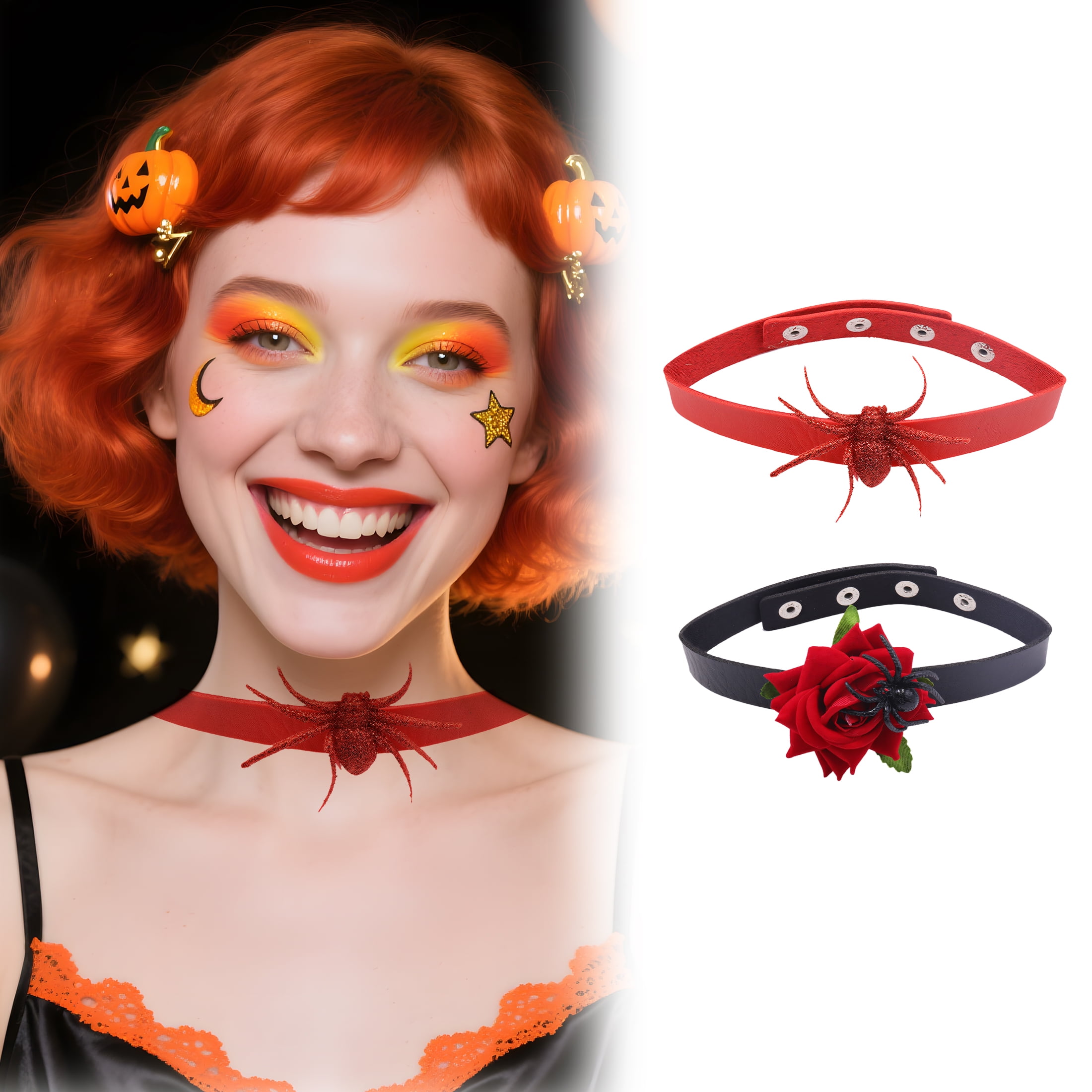 DESIGNICE 2Pcs Goth Accessories,animal Rose Gothic Necklace,Plastic ...