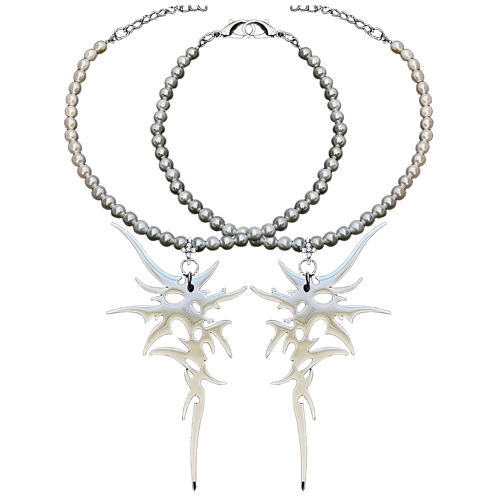 DESIGNICE 2Pcs Gothic Jewelry,Sleek Contour Elegance Gothic,Sturdy ...