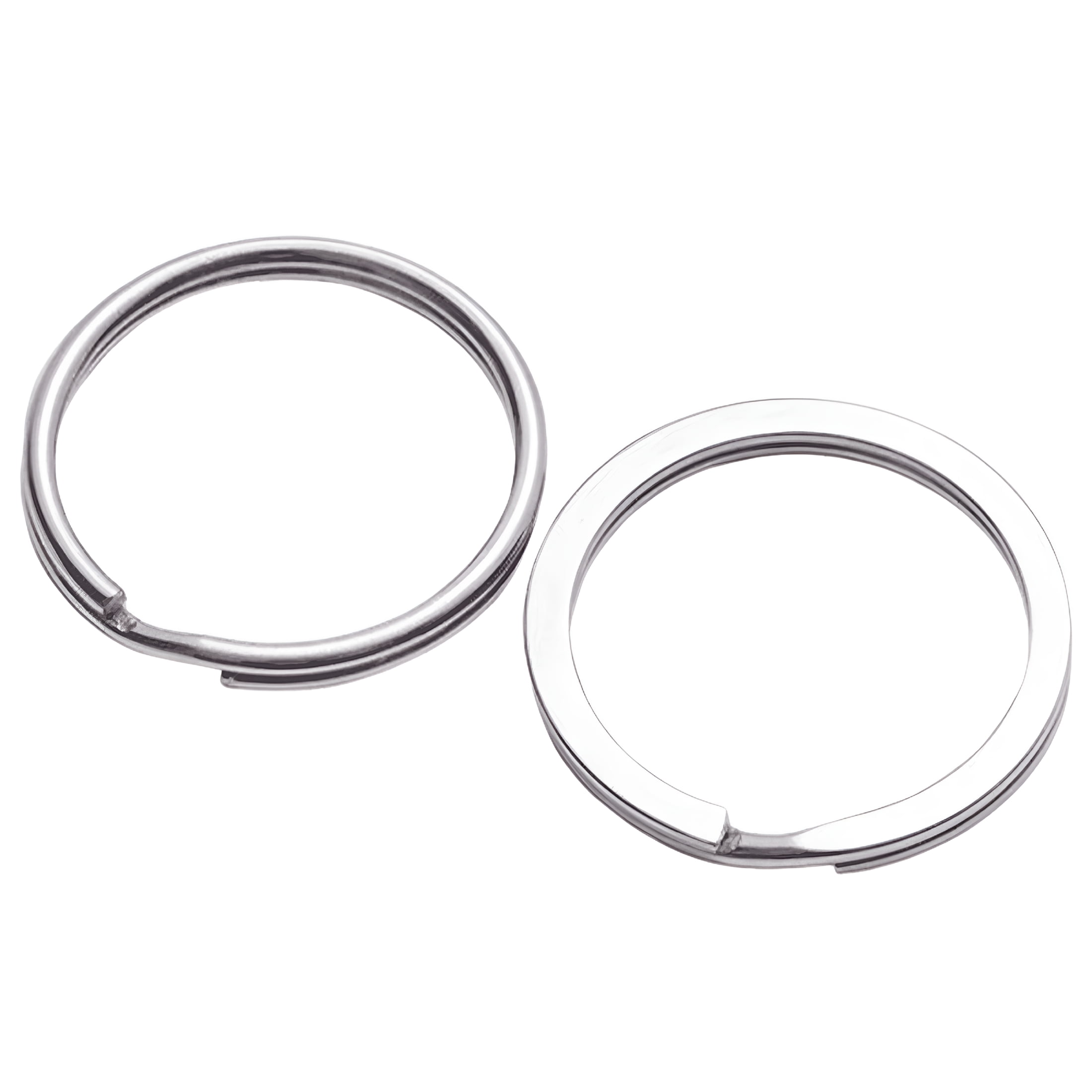 DESIGNICE 2Pcs Key Ring Round Keychain for Car Keys - Edged Design ...