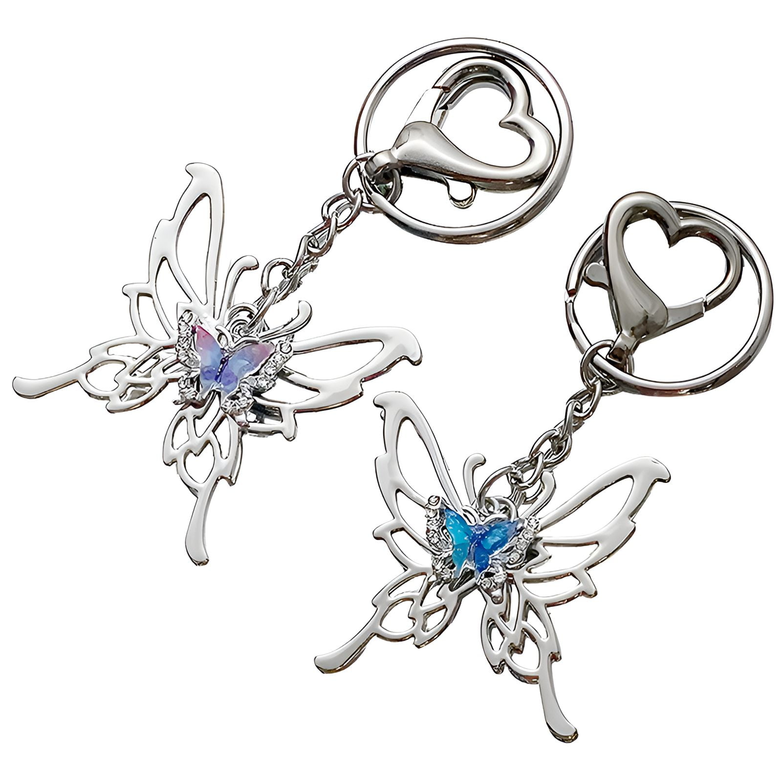 DESIGNICE 2Pcs Keychain,Shape-Retaining Alloy Material Keychain ...