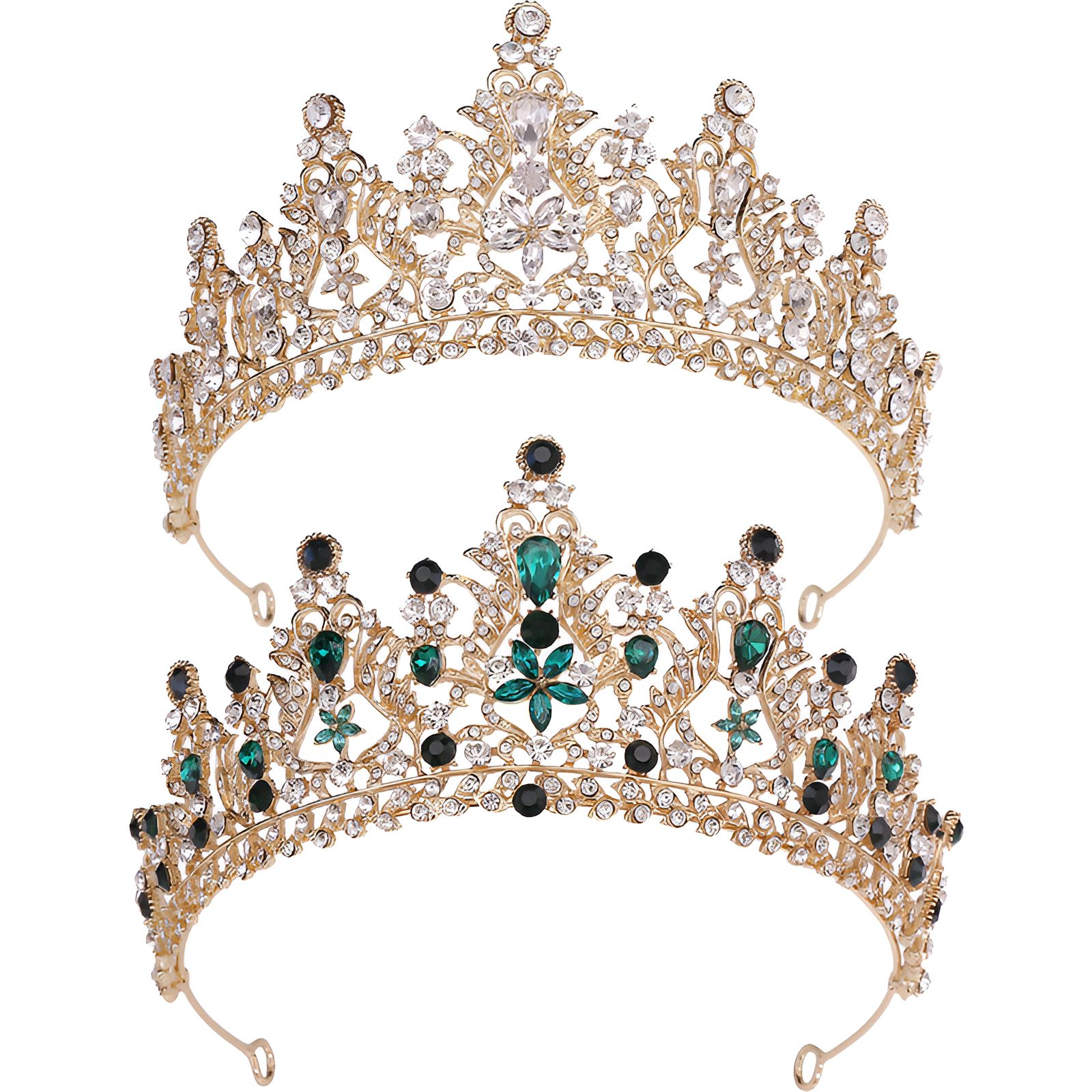 DESIGNICE 2Pcs Princess Crown,Distinctive Crown Architecture King Crown ...