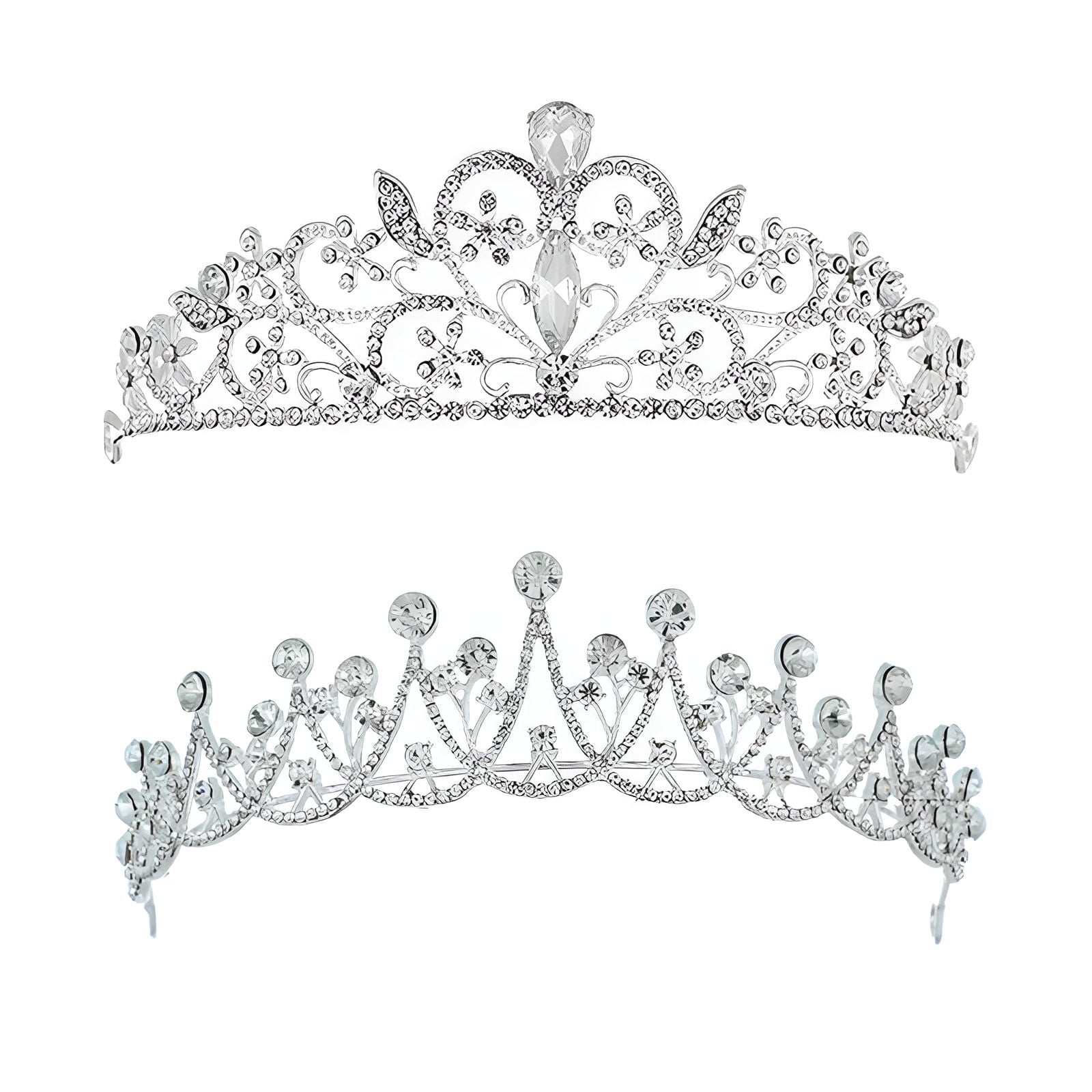 DESIGNICE 2Pcs Princess Crown,Unique and Exquisite Shape King Crown ...
