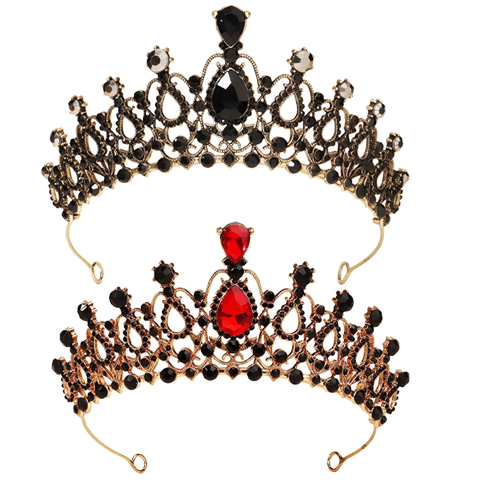 DESIGNICE 2Pcs Princess Crowns for Little Girls,Creative Carving Effect ...