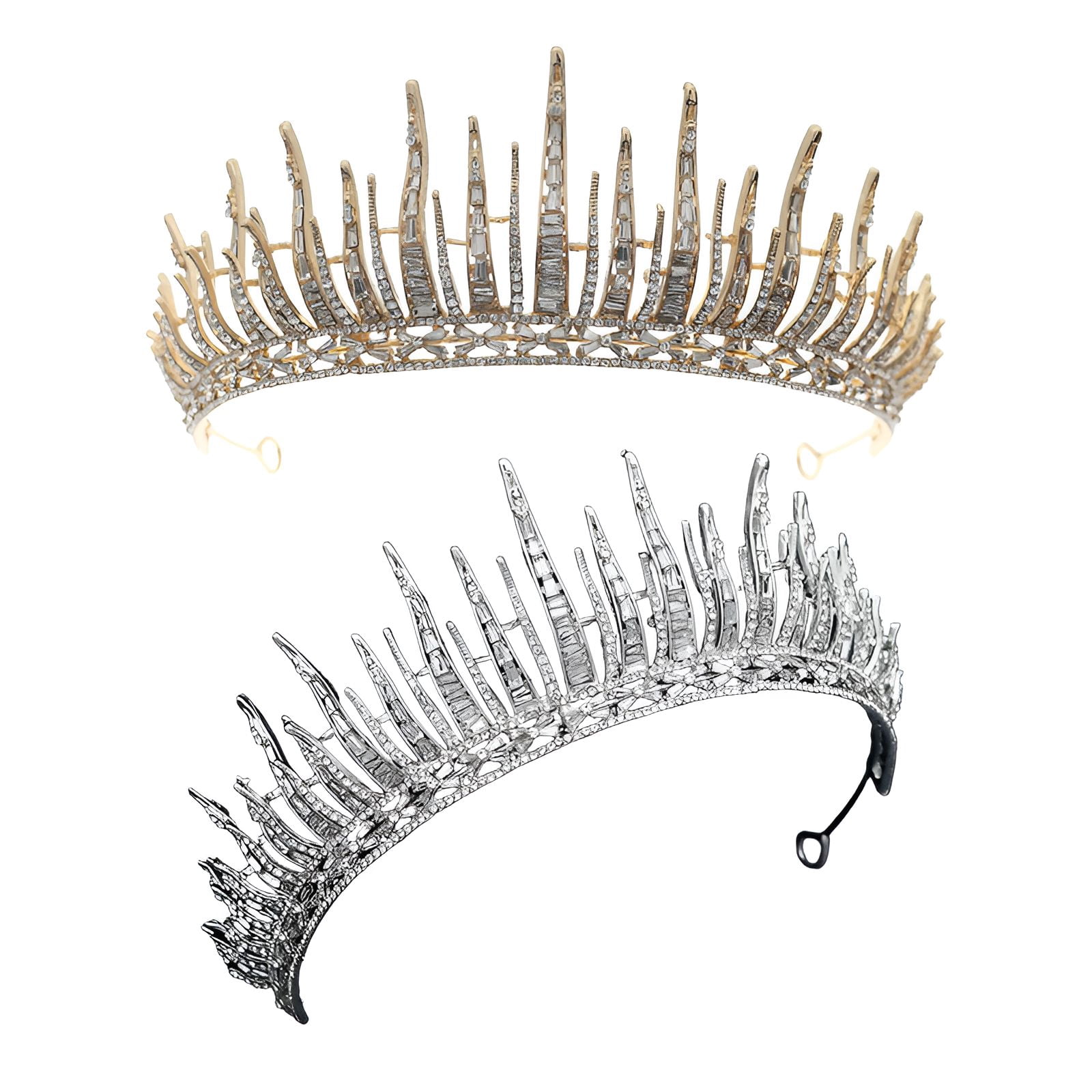 DESIGNICE 2Pcs Princess Crowns for Little Girls,Delicate Carving in ...