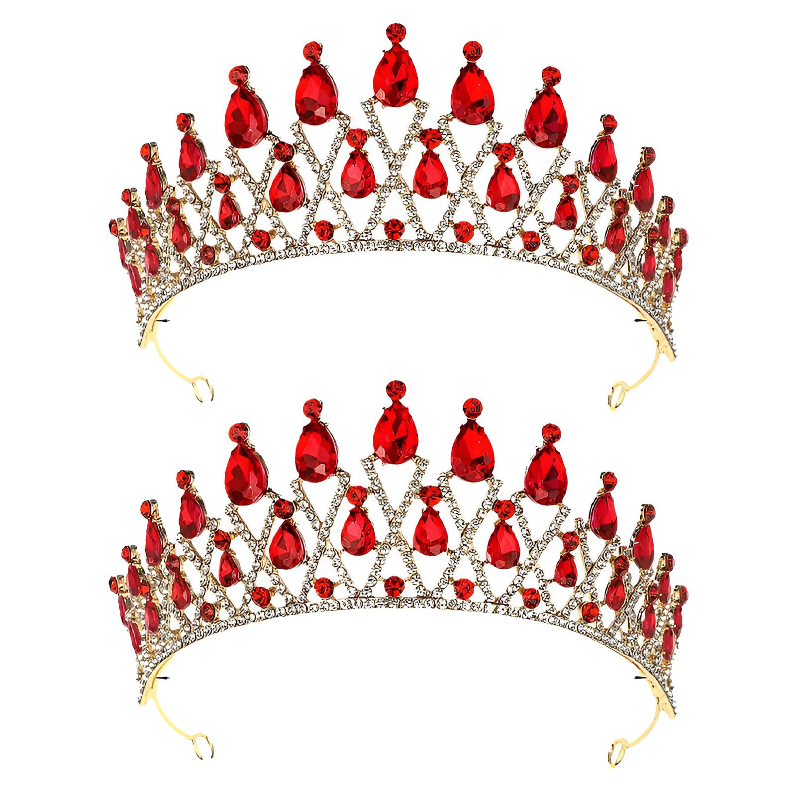 DESIGNICE 2Pcs Princess Crowns for Little Girls,Layered Structure in ...