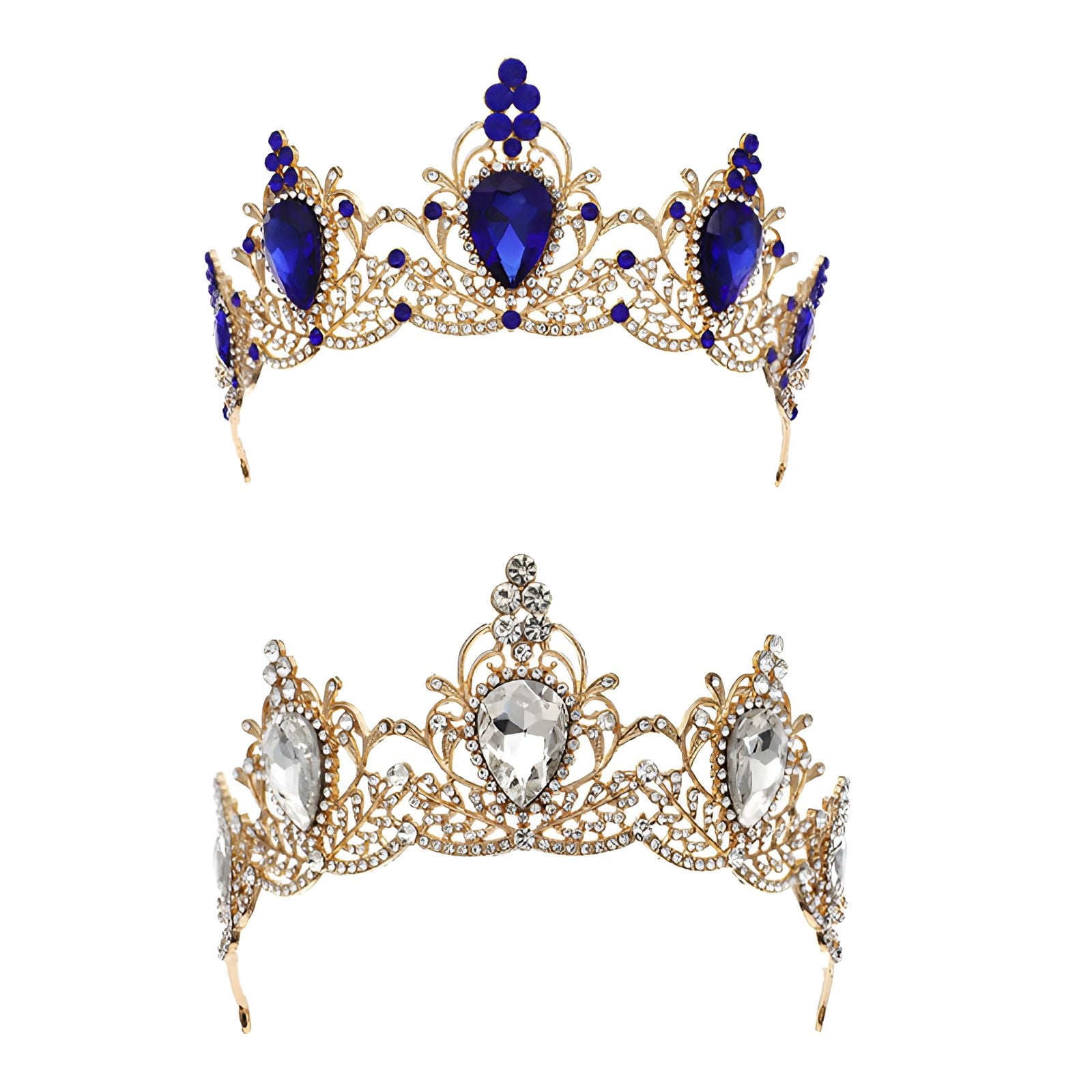 DESIGNICE 2Pcs Princess Crowns for Little Girls,Modern Effect of Glossy ...