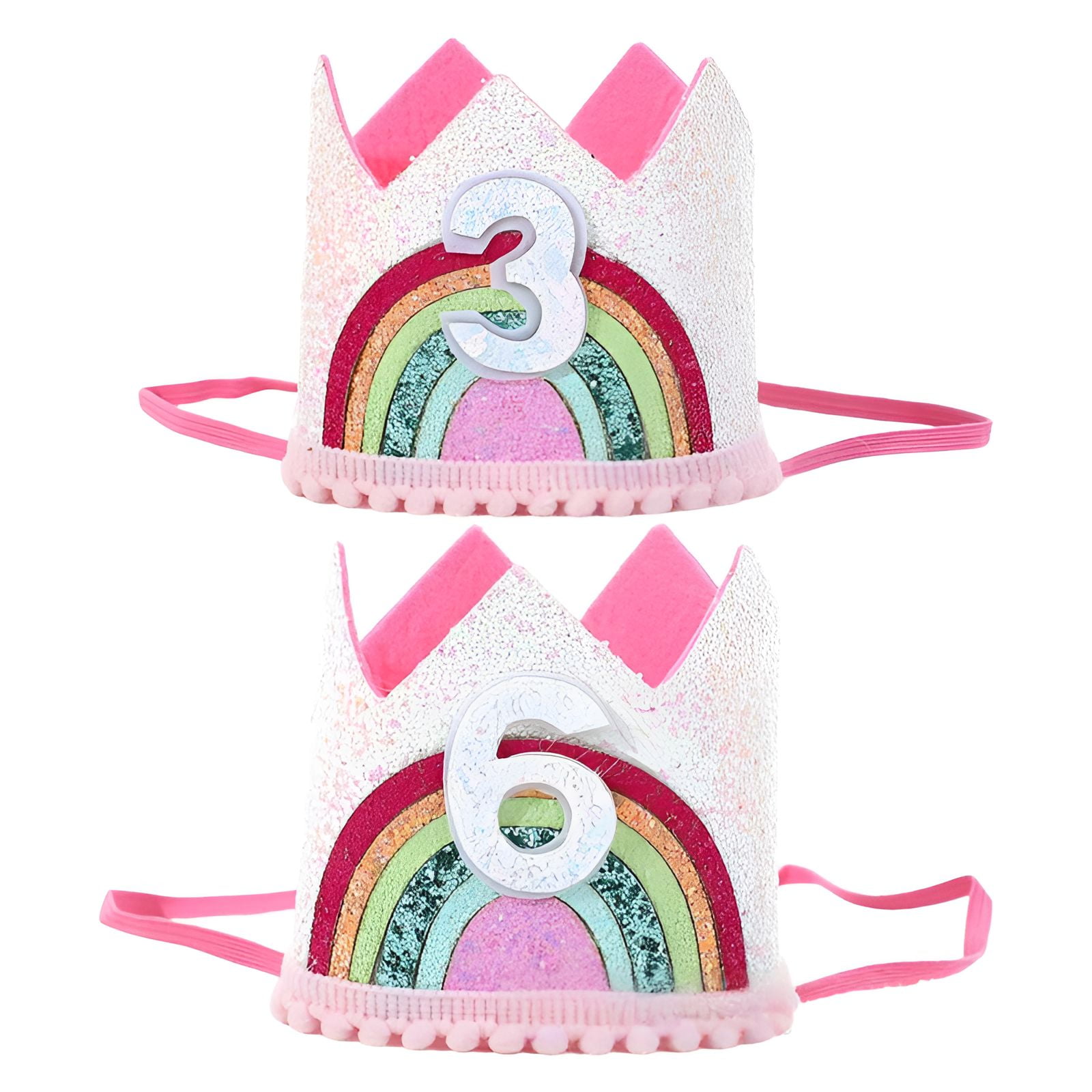 DESIGNICE 2Pcs Princess Crowns for Little Girls,Vividly Sculpted ...