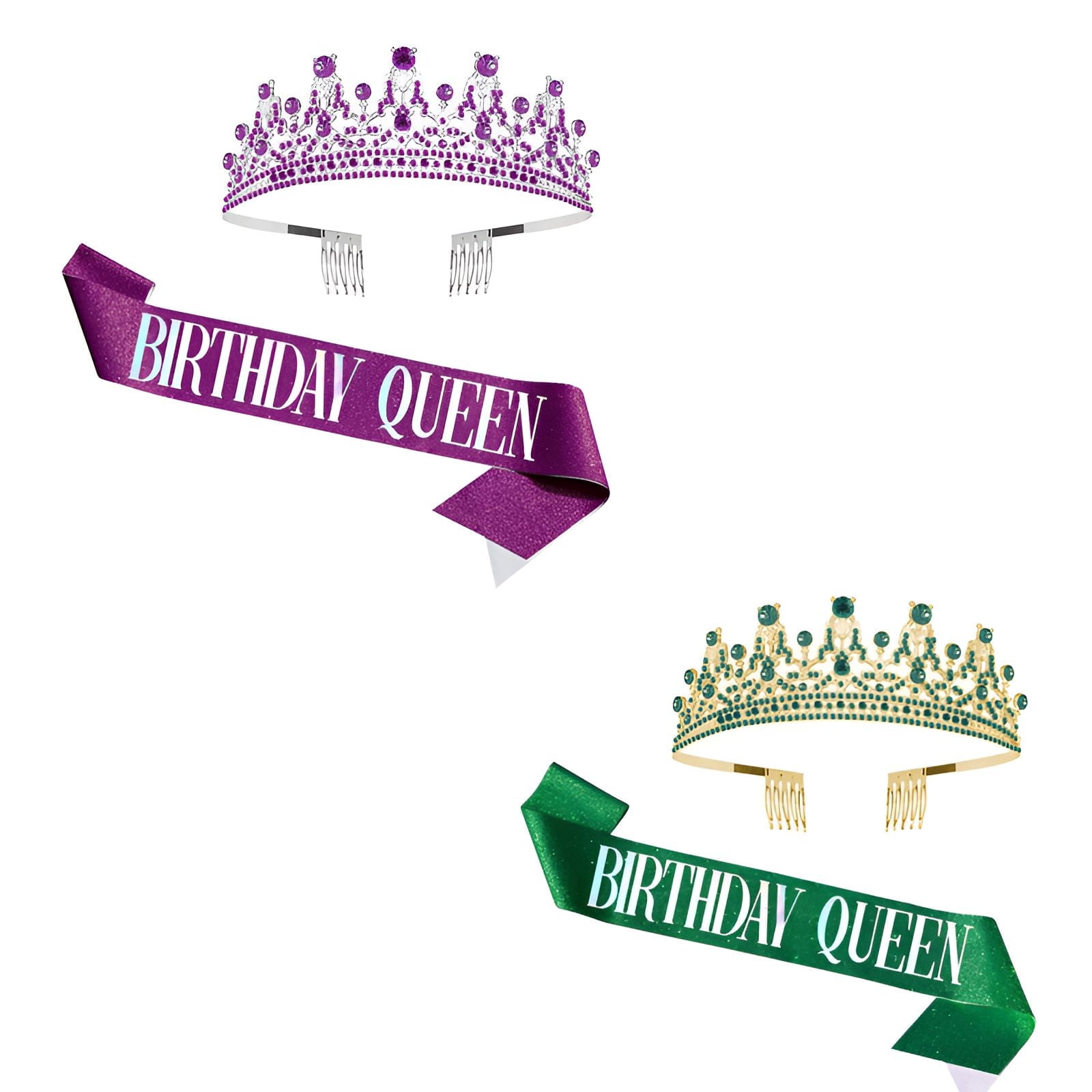 DESIGNICE 2Pcs Princess Crowns for Little Girls,Refined Metal Texture ...