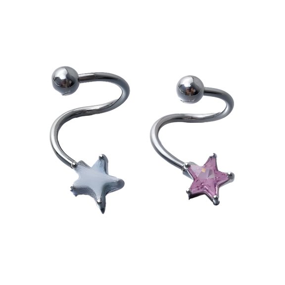 Jiaroswwei 6Pcs Mixed Leopard Ball Barbell Bar Tongue Ring Stainless ...