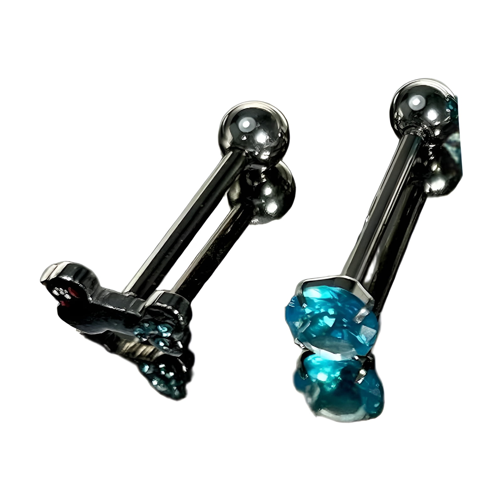 DESIGNICE 2Pcs Tongue Rings,Threaded Bold Hue Tongue Rings for Women,Polished Elegance Belly ...