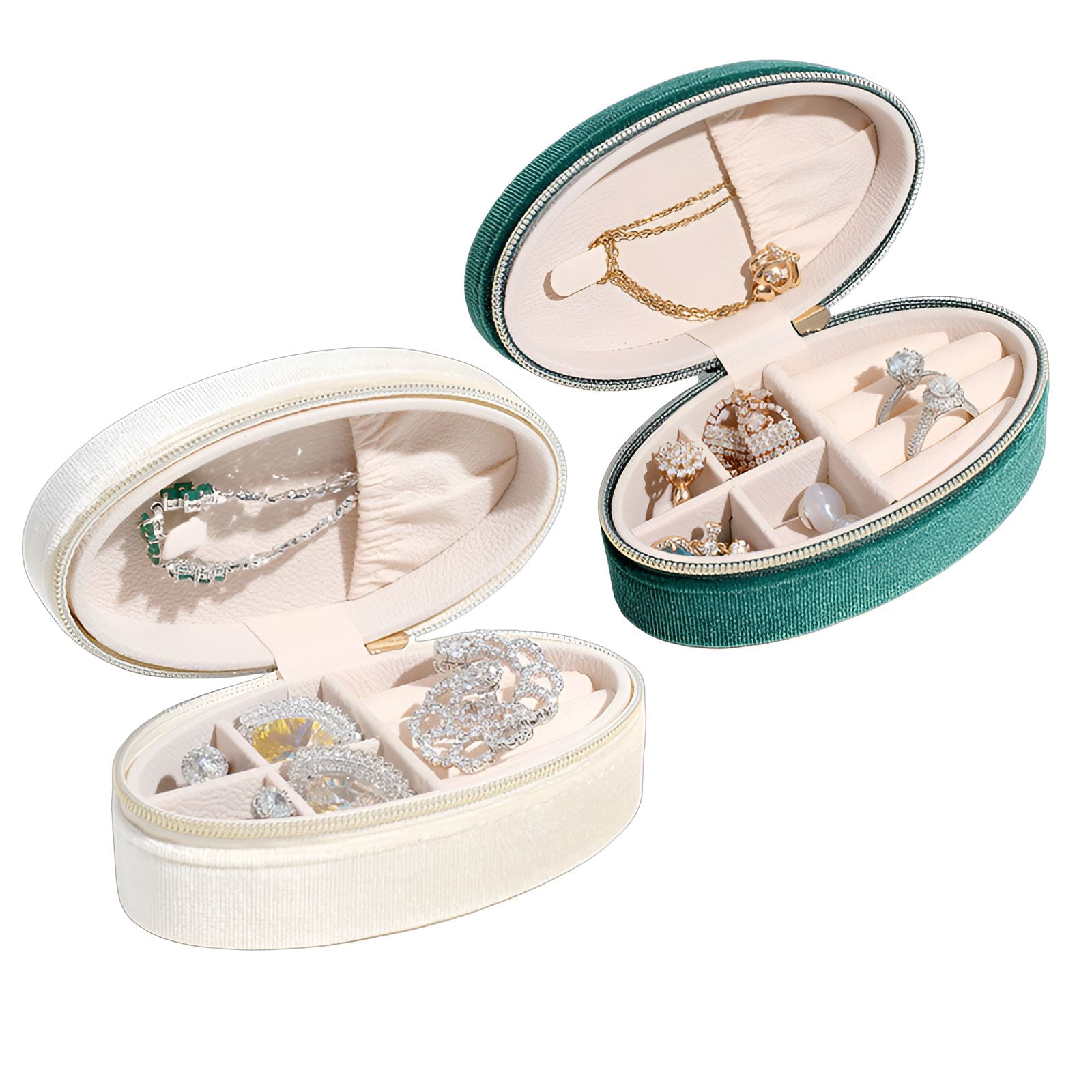 DESIGNICE 2Pcs Travel Jewelry Case,Portable Structure Integrated ...