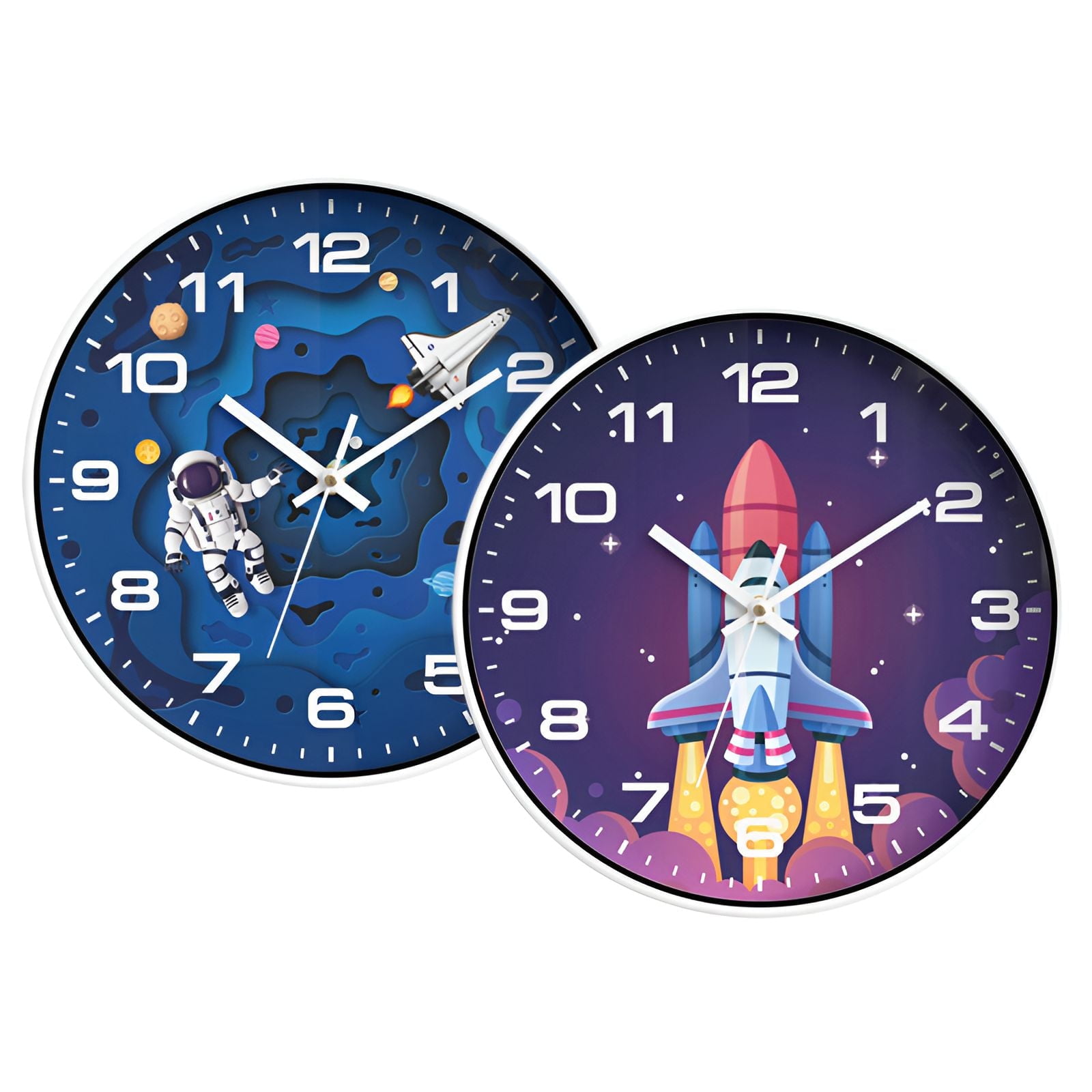 DESIGNICE Wall Clock,14in Wall Clocks Battery Operated,Clean Design ...