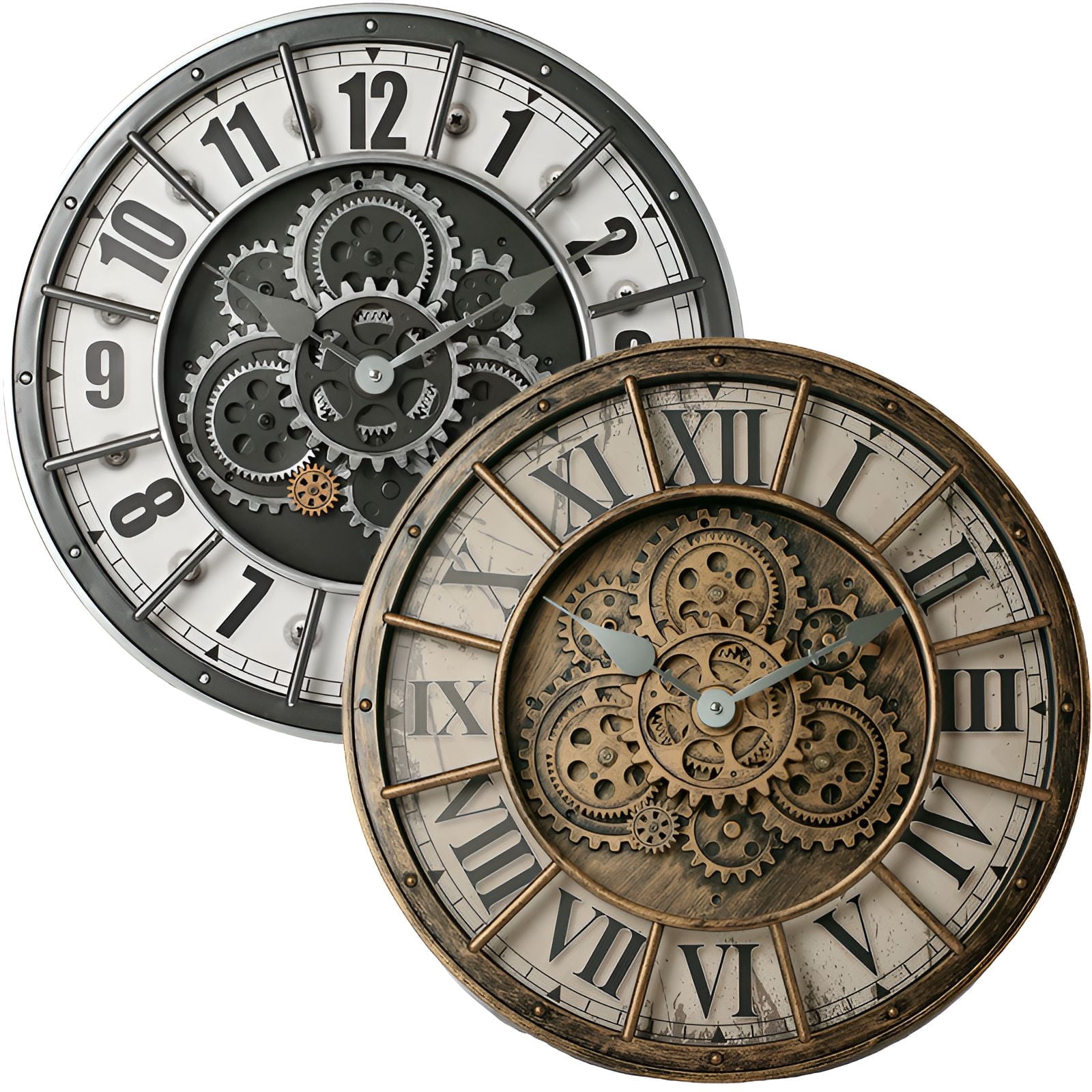 DESIGNICE 2Pcs Wall Clock,Advanced Silent Movement Modern Wall Clock ...