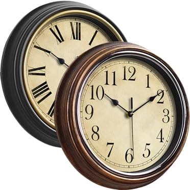 Skil Craft Slimline Wall Clock, 12/24 Hour, Bronze Frame, Quartz ...