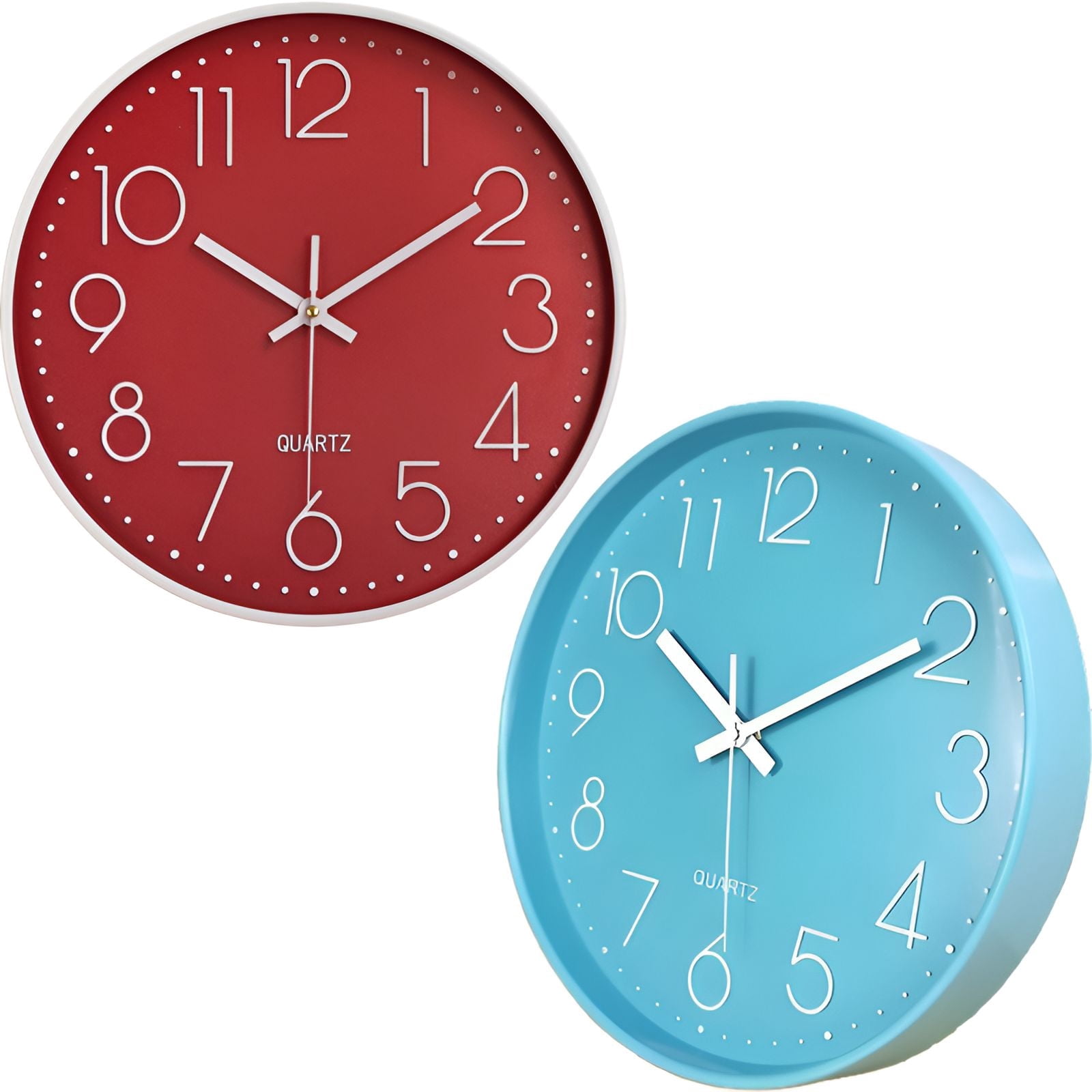 DESIGNICE 2Pcs Wall Clock,Black Dial Modern Wall Clock,Modern Aesthetic ...