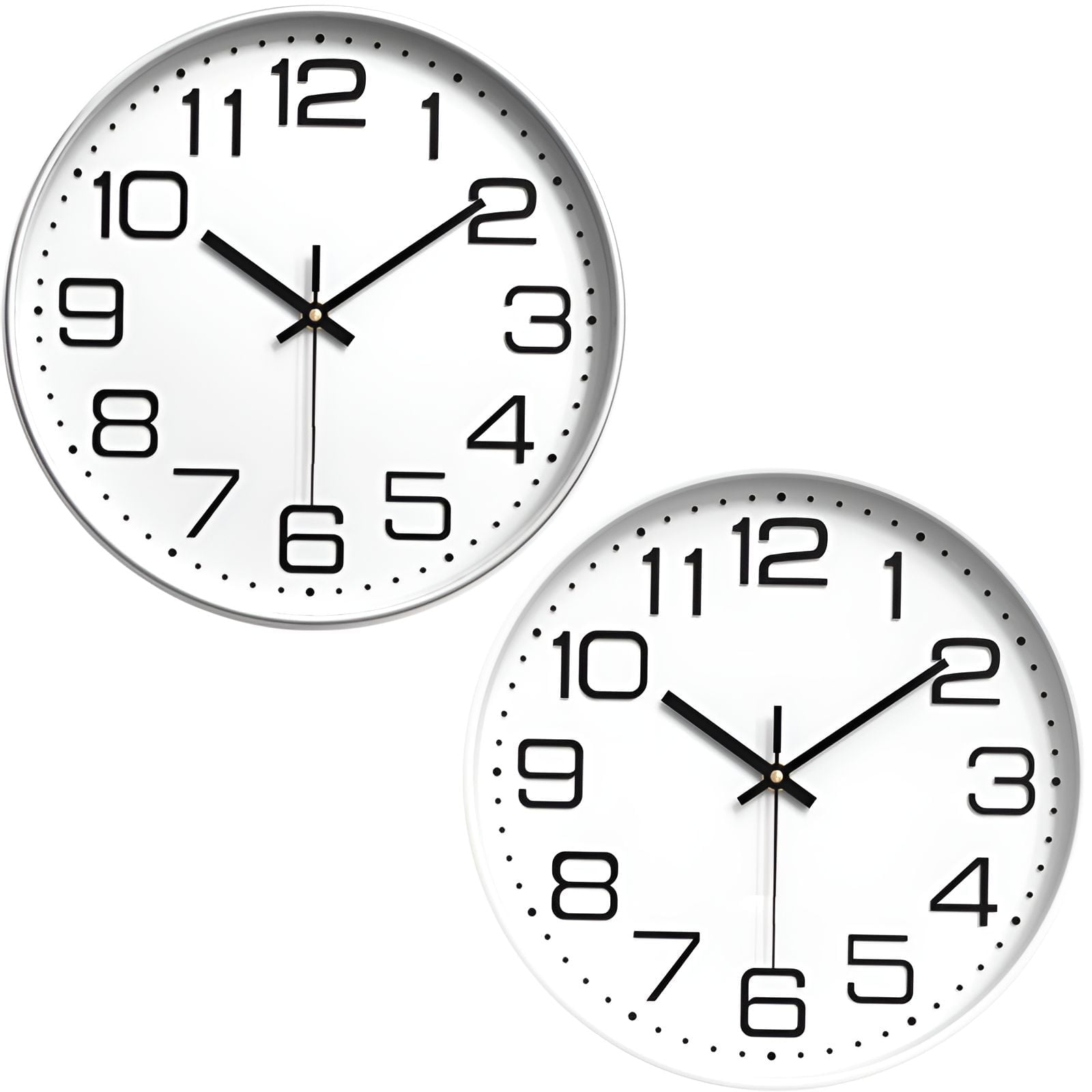 DESIGNICE 2Pcs Wall Clock,Elegant Design Modern Wall Clock,Modern Look ...