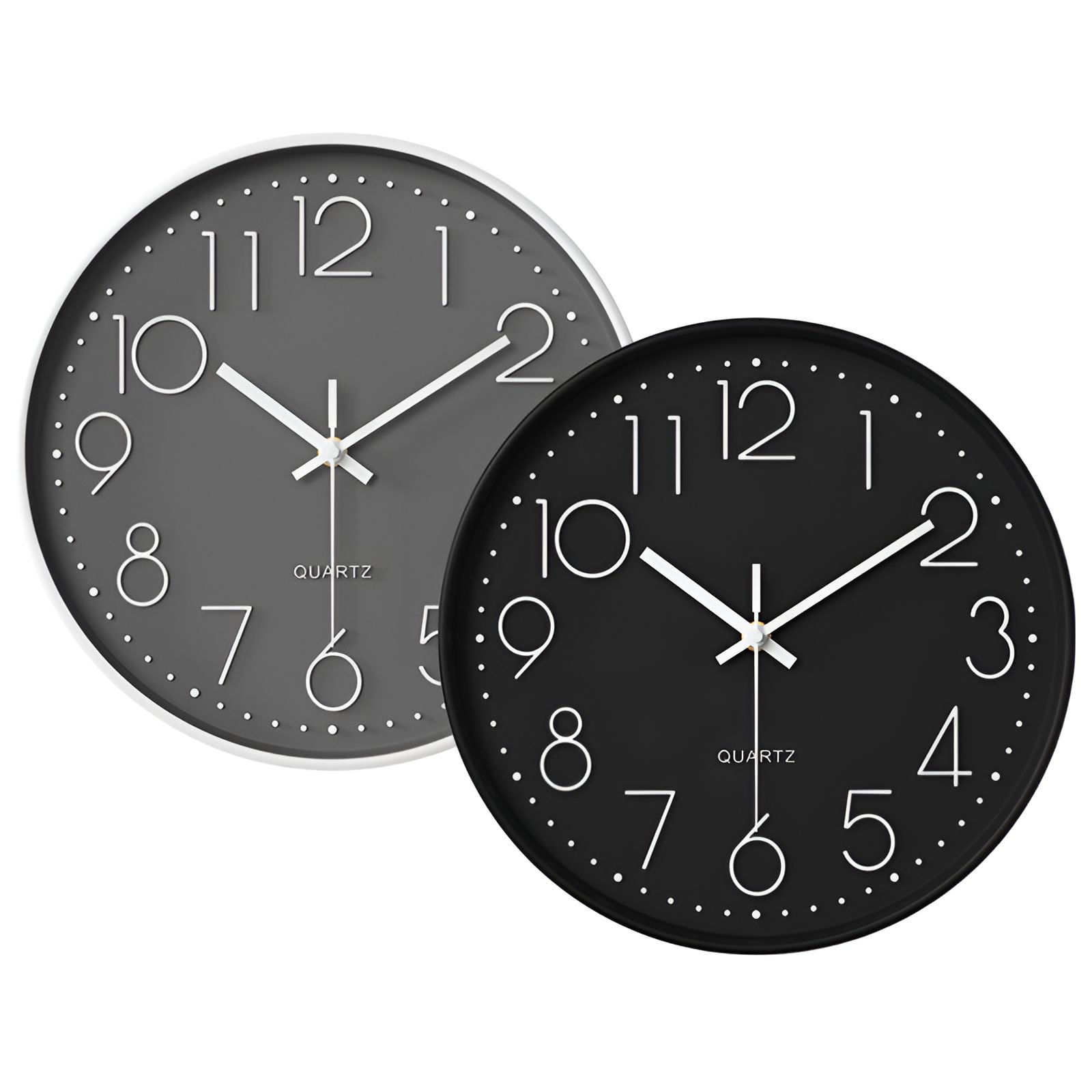 DESIGNICE 2Pcs Wall Clock,14in Wall Clocks for Living Room,Reloj De ...