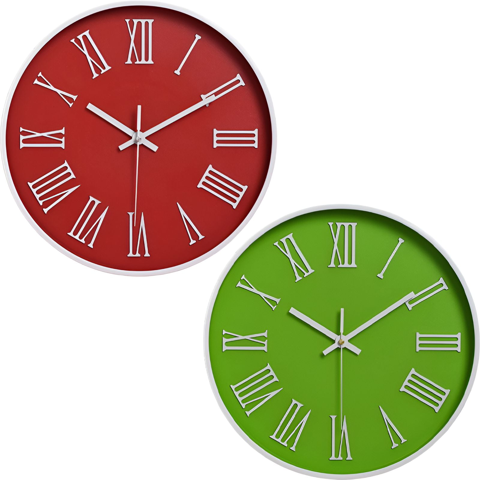 DESIGNICE 2Pcs Wall Clock,Gold Frame Modern Wall Clock,Chic Aesthetic ...