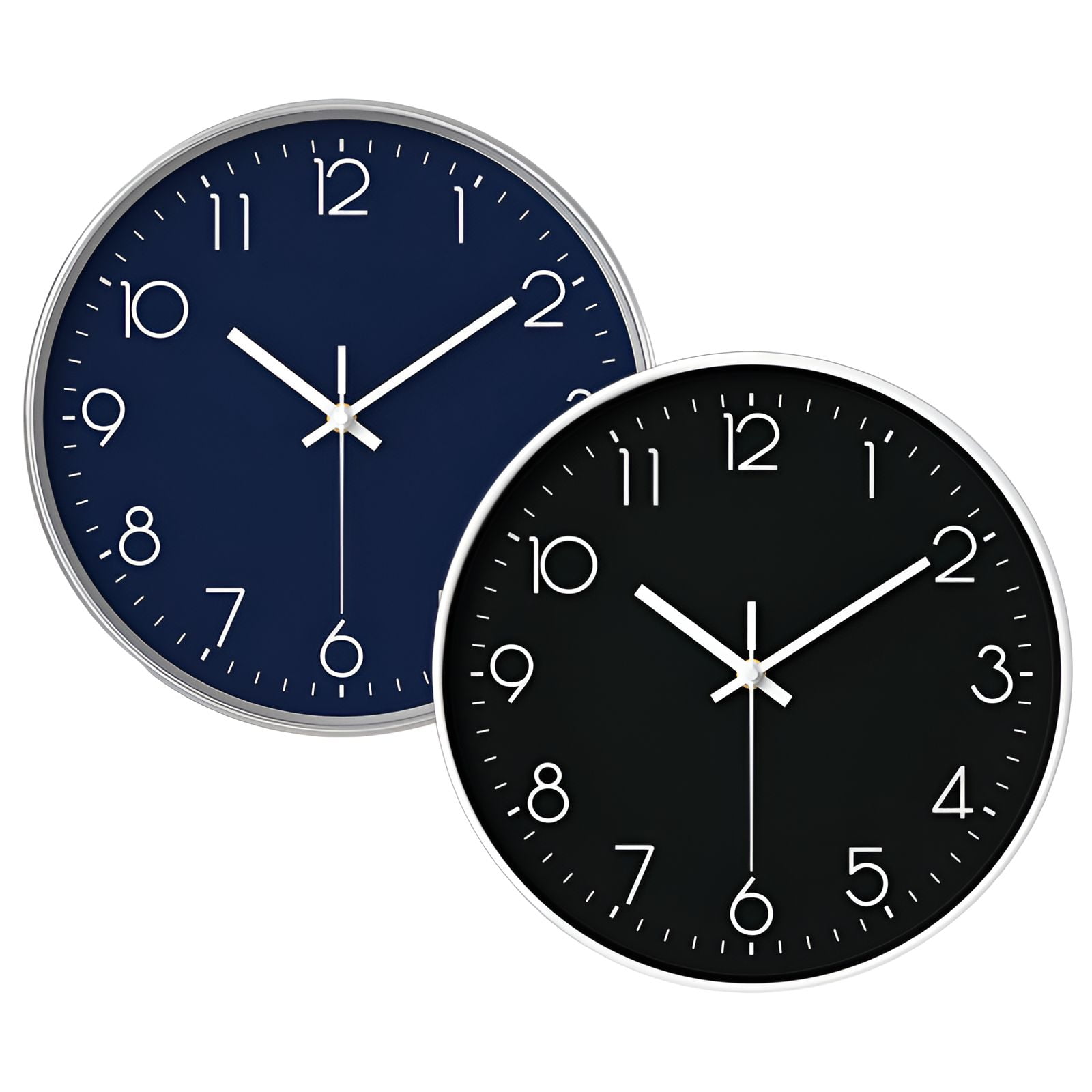 DESIGNICE 2Pcs Wall Clock,Minimalist Look Modern Wall Clock,Practical ...