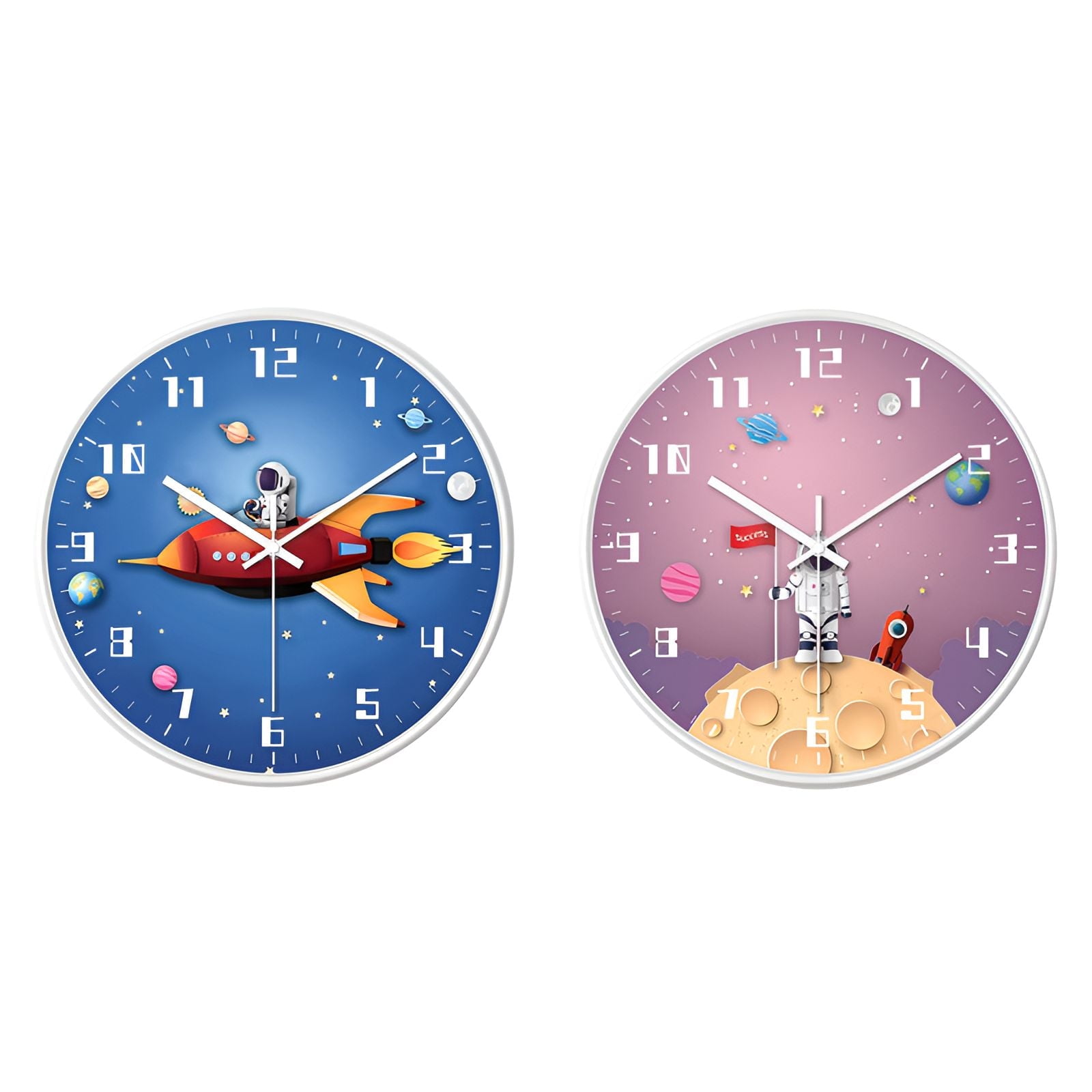 DESIGNICE 2Pcs Wall Clock,Modern Aesthetics Modern Wall Clock,Subtle ...