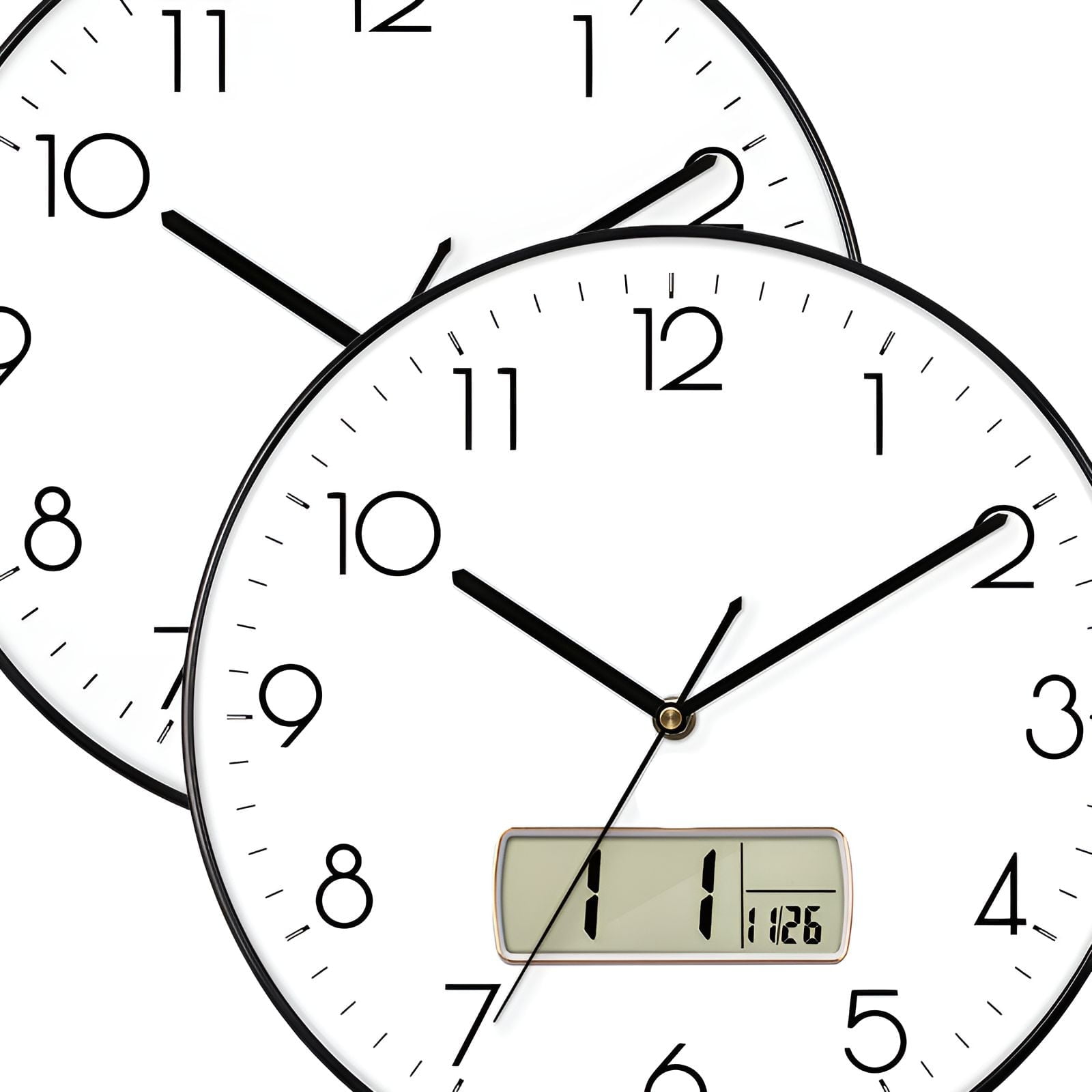 DESIGNICE 2Pcs Wall Clock,Modern Clock Face Modern Wall Clock,Timeless ...