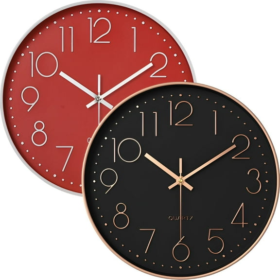 DESIGNICE Wall Clock,Silent Sweep Movement Small Wall Clock,Eco ...