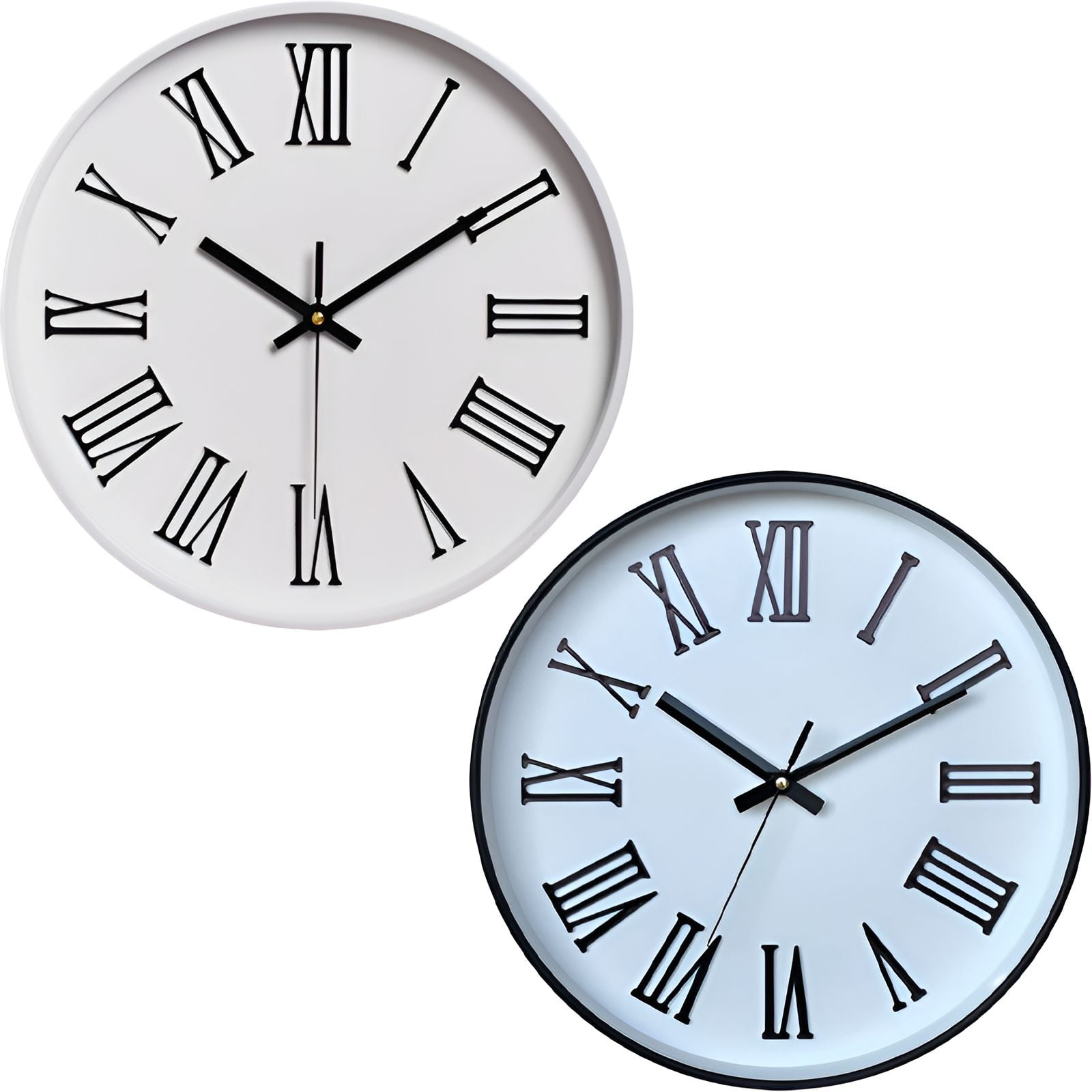 DESIGNICE 2Pcs Wall Clock,Rose Gold Modern Wall Clock,Soft Luxury ...