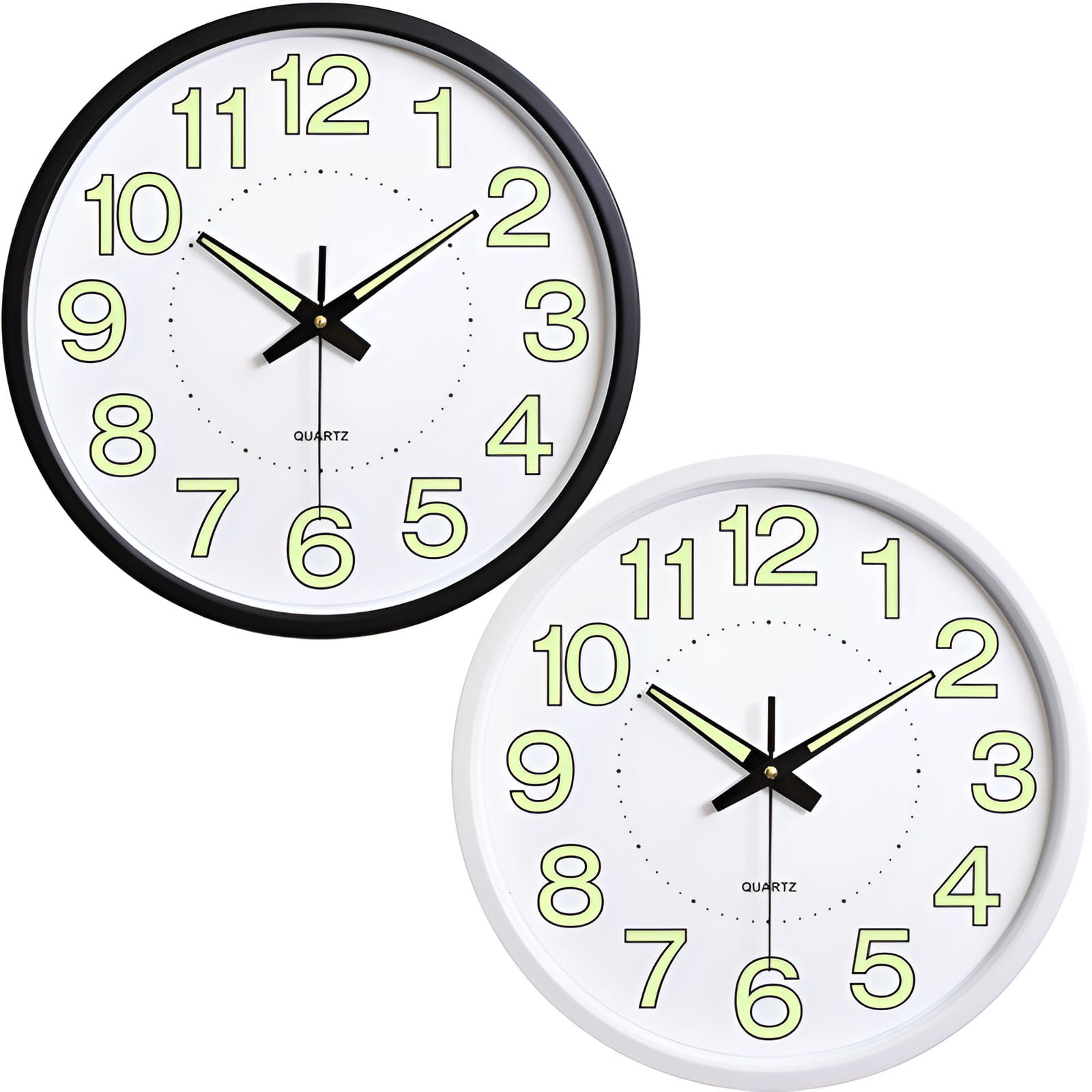 DESIGNICE 2Pcs Wall Clock,Silent Operation Modern Wall Clock,Quiet ...