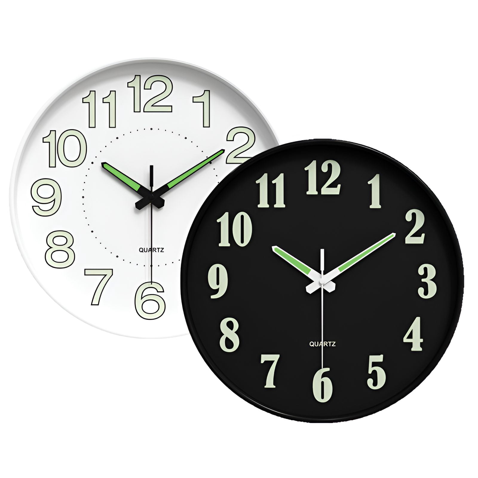 DESIGNICE 2Pcs Wall Clock,Simple Setup Modern Wall Clock,Elegant Design ...