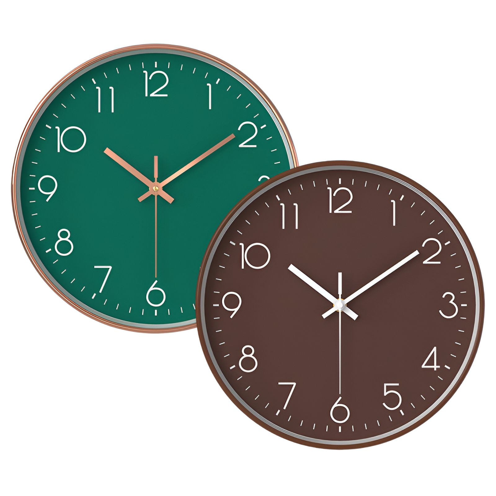 DESIGNICE 2Pcs Wall Clock,Stylish Wall Clock Modern Wall Clock,Silent ...