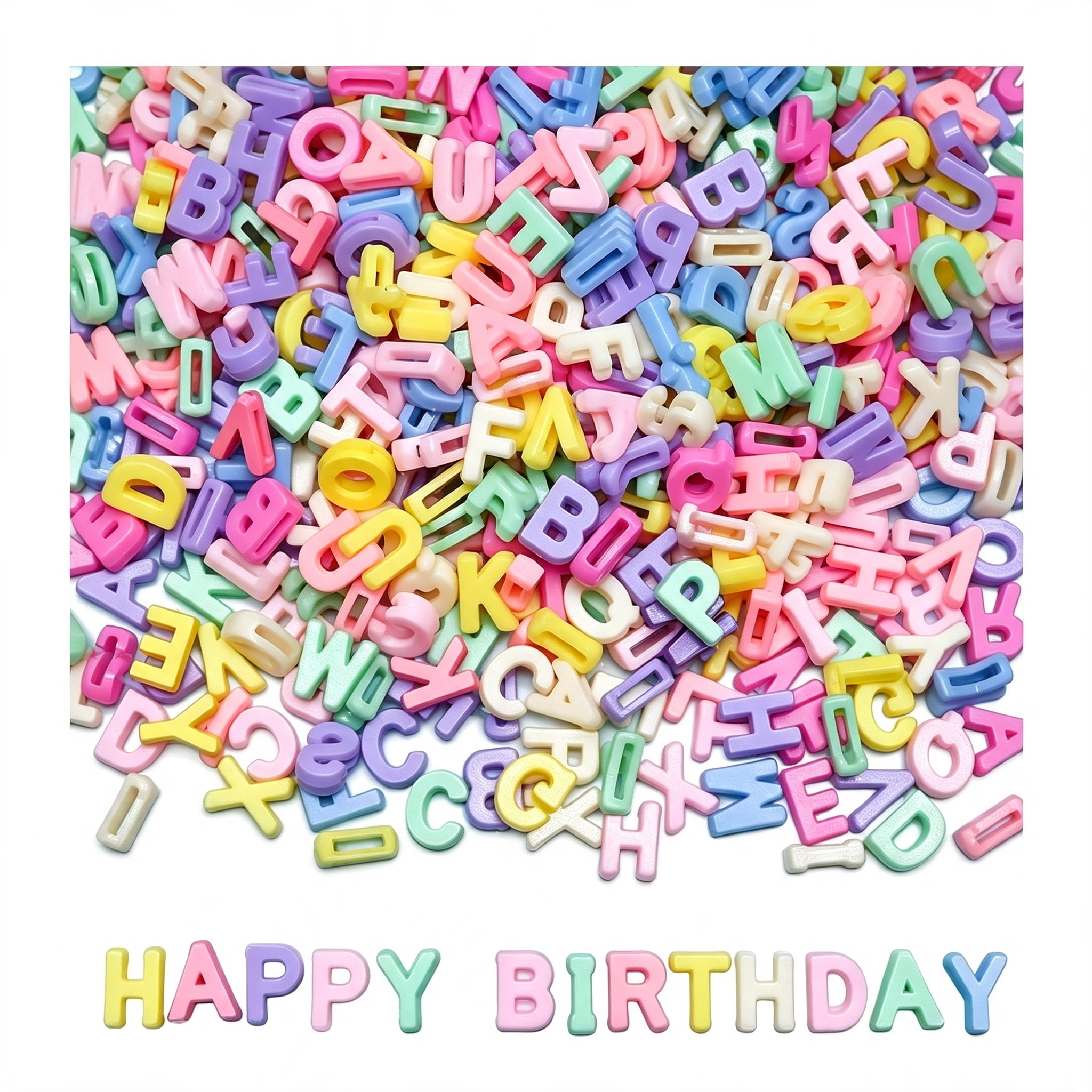 DESIGNICE 300+ Pieces 9X12Mm Big Large Alphabet Letter Beads Charms A-Z ...