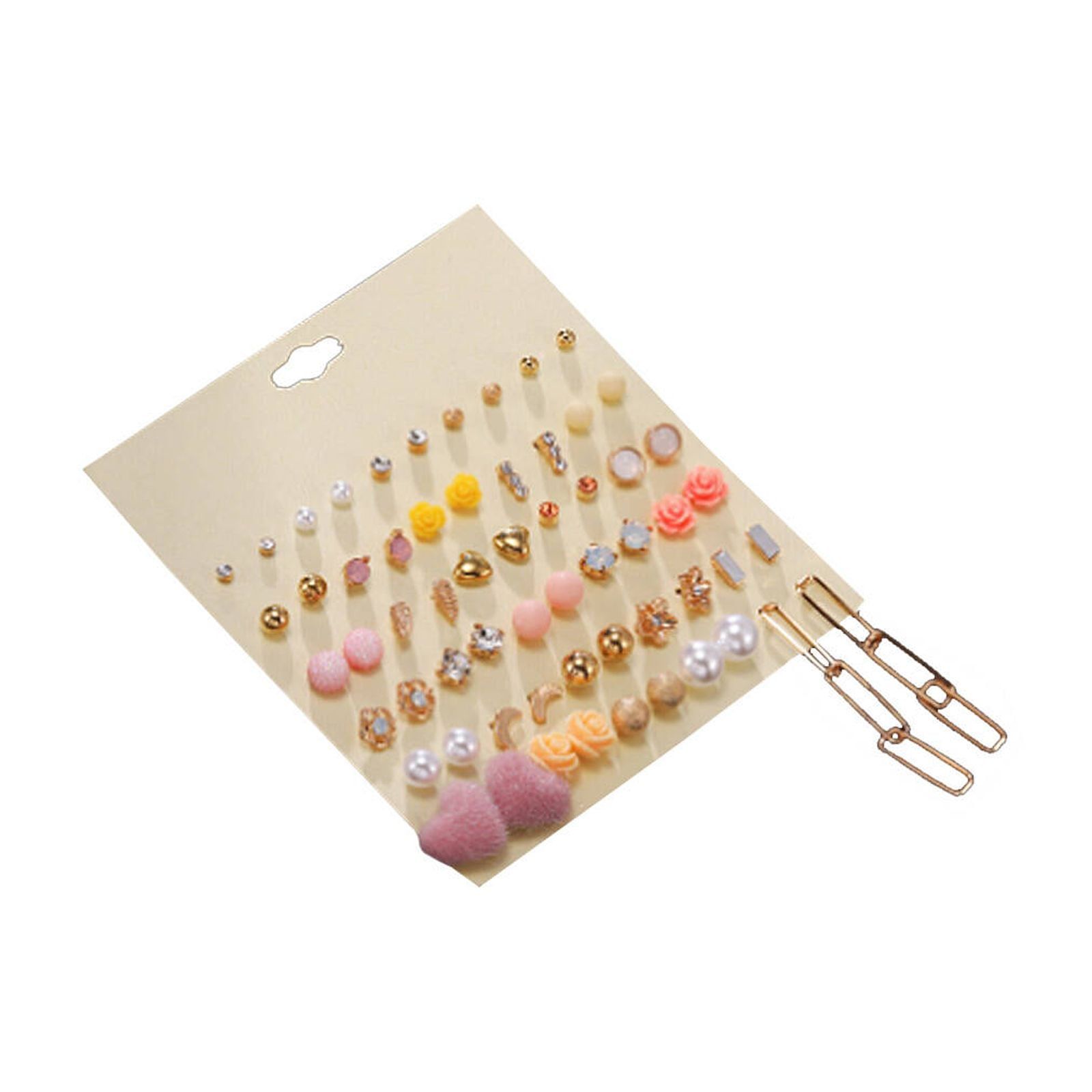 DESIGNICE 30Pair Earrings,Chic Style Stud Earrings,Effortless Elegance ...