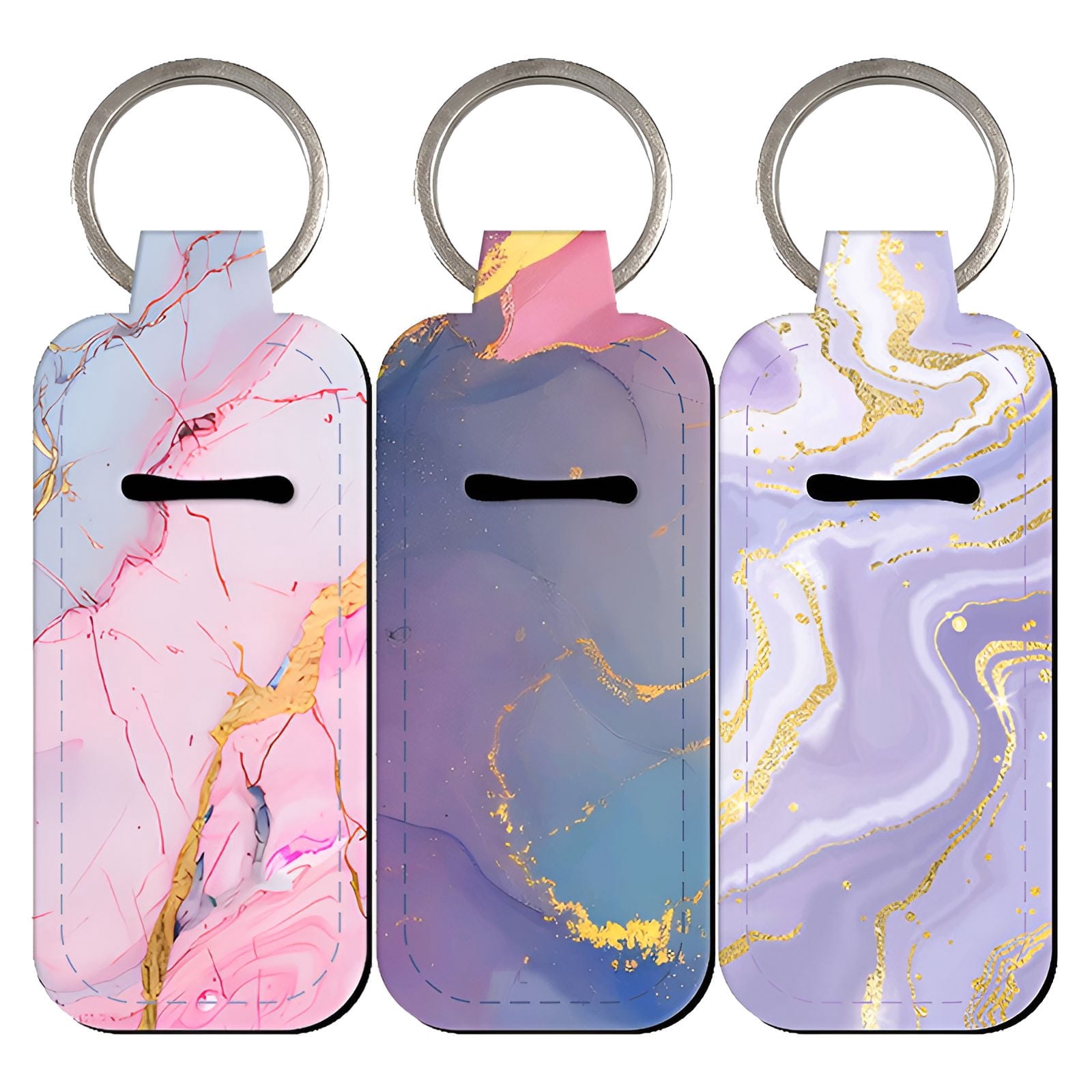 DESIGNICE 3Pcs Chapstick Holder Key Chain,Protects Lipstick From Damage ...