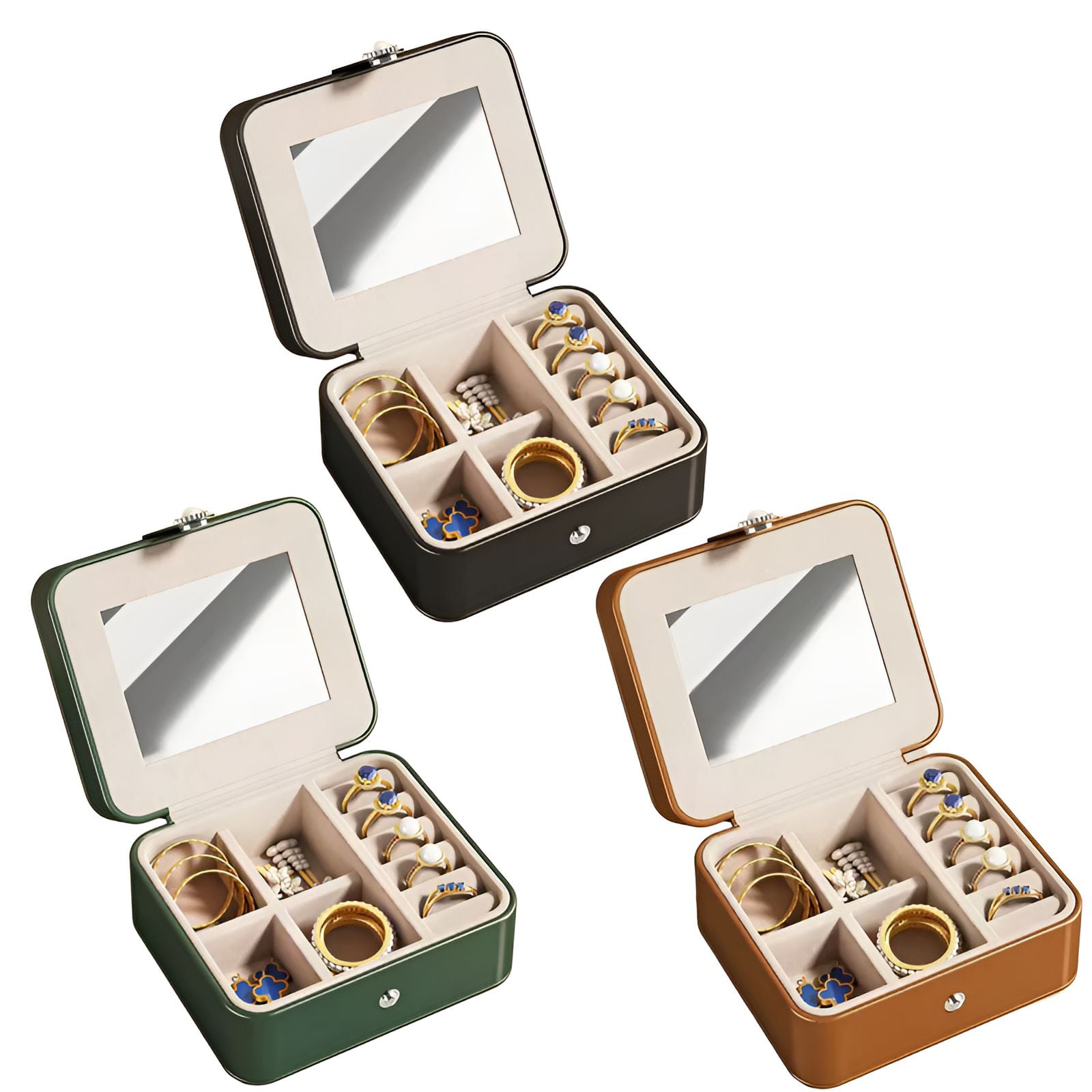 DESIGNICE 3Pcs Jewelry Organizer,Multi-Functional Compartments for ...