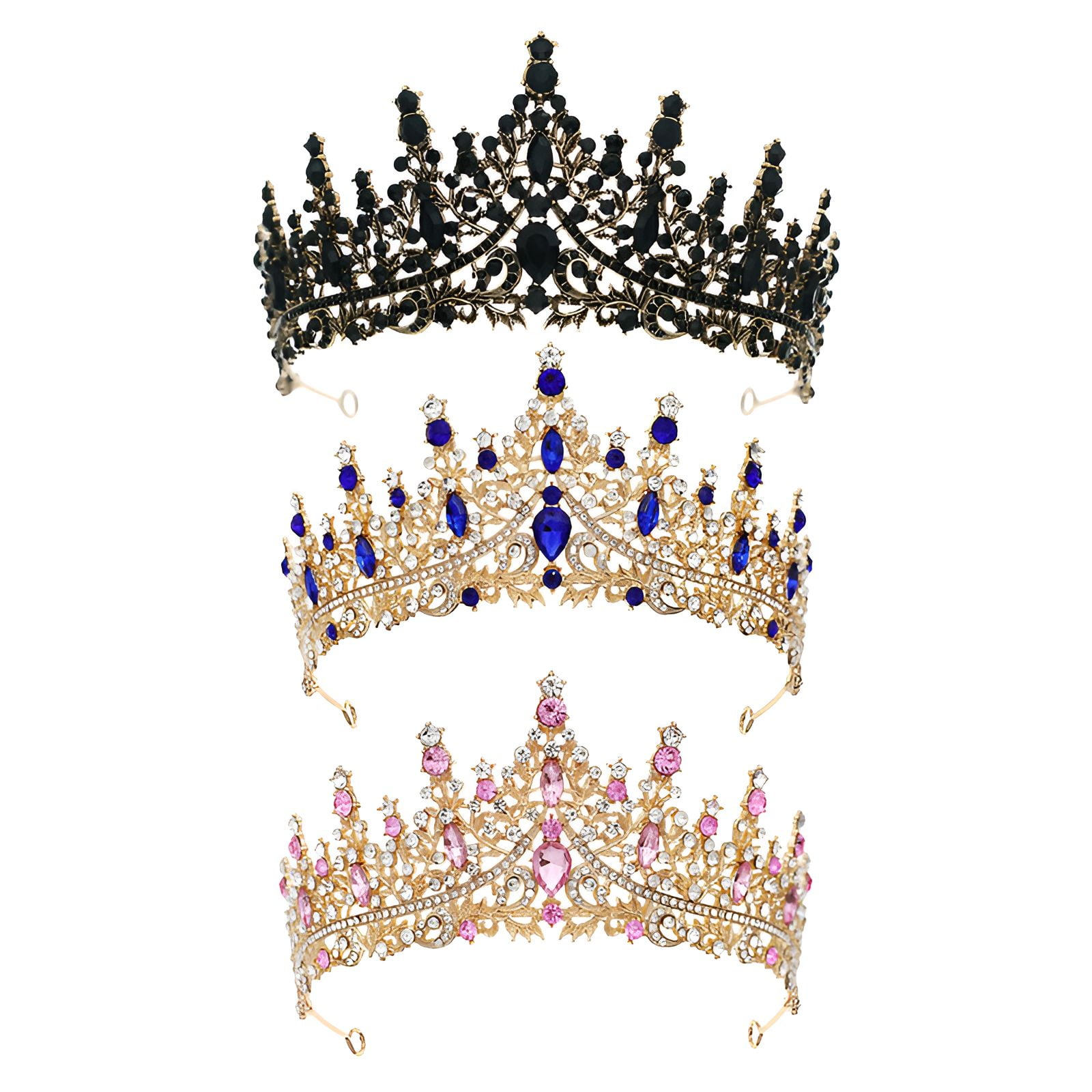 DESIGNICE 3Pcs Princess Crowns for Little Girls,Exquisite Palace Design ...