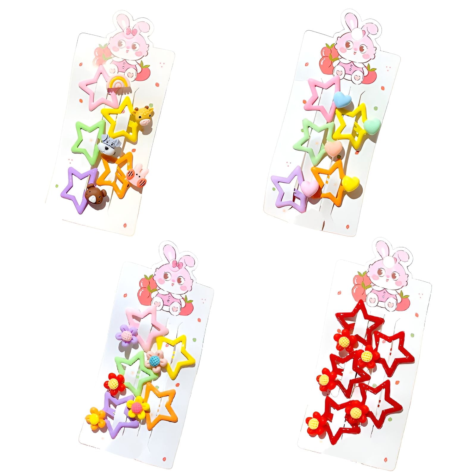 DESIGNICE 4Pcs Baby Hair Clips,Adorable Cartoon Appearance Toddler Hair ...