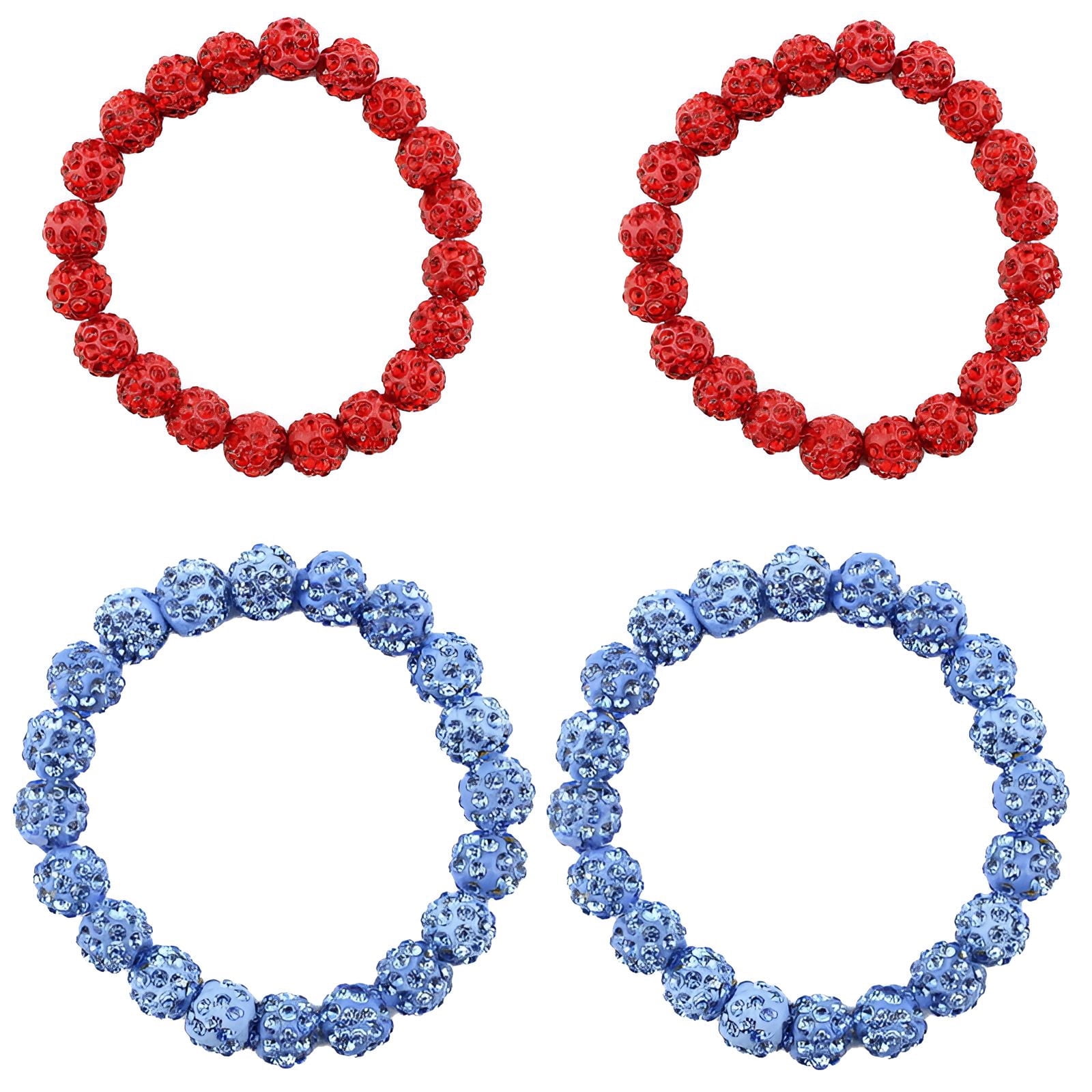 DESIGNICE 4Pcs Beaded Bracelets for Women,Smooth Bead Placement ...