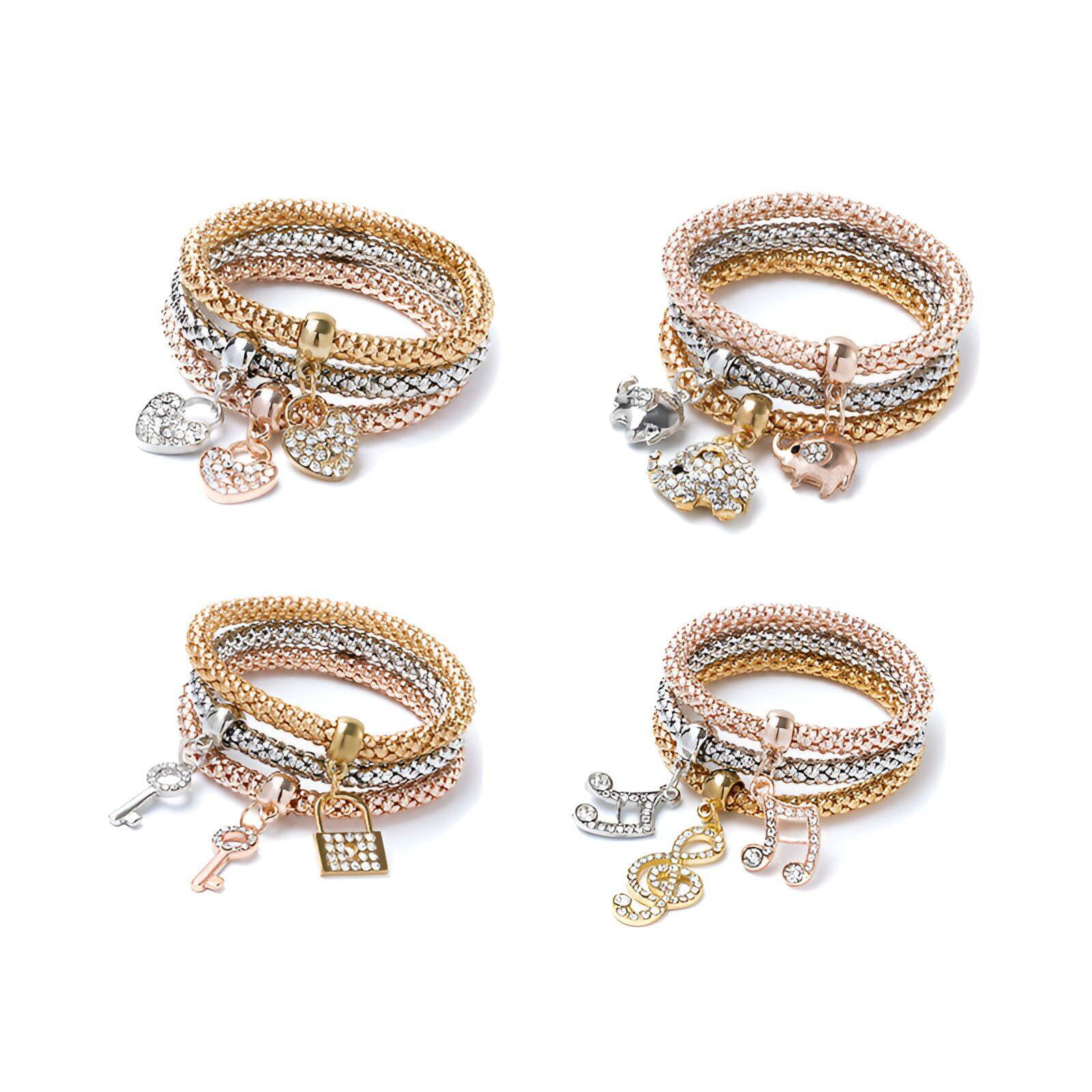 DESIGNICE 4Pcs Bracelets for Women,Comfortable Fit Earrings Womens ...