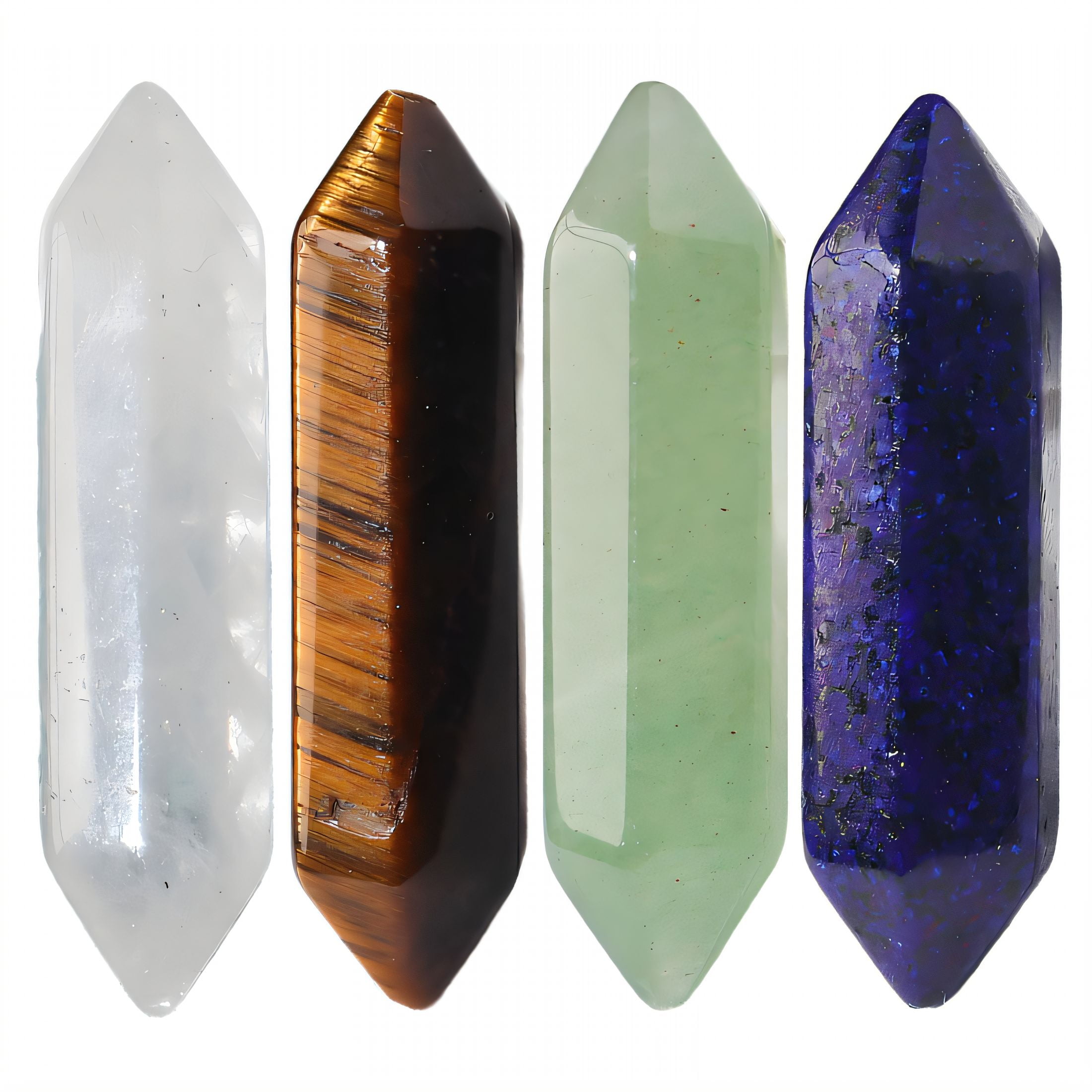 DESIGNICE 4Pcs Crystals and Healing Stones Deep-Cut Line Symmetry ...