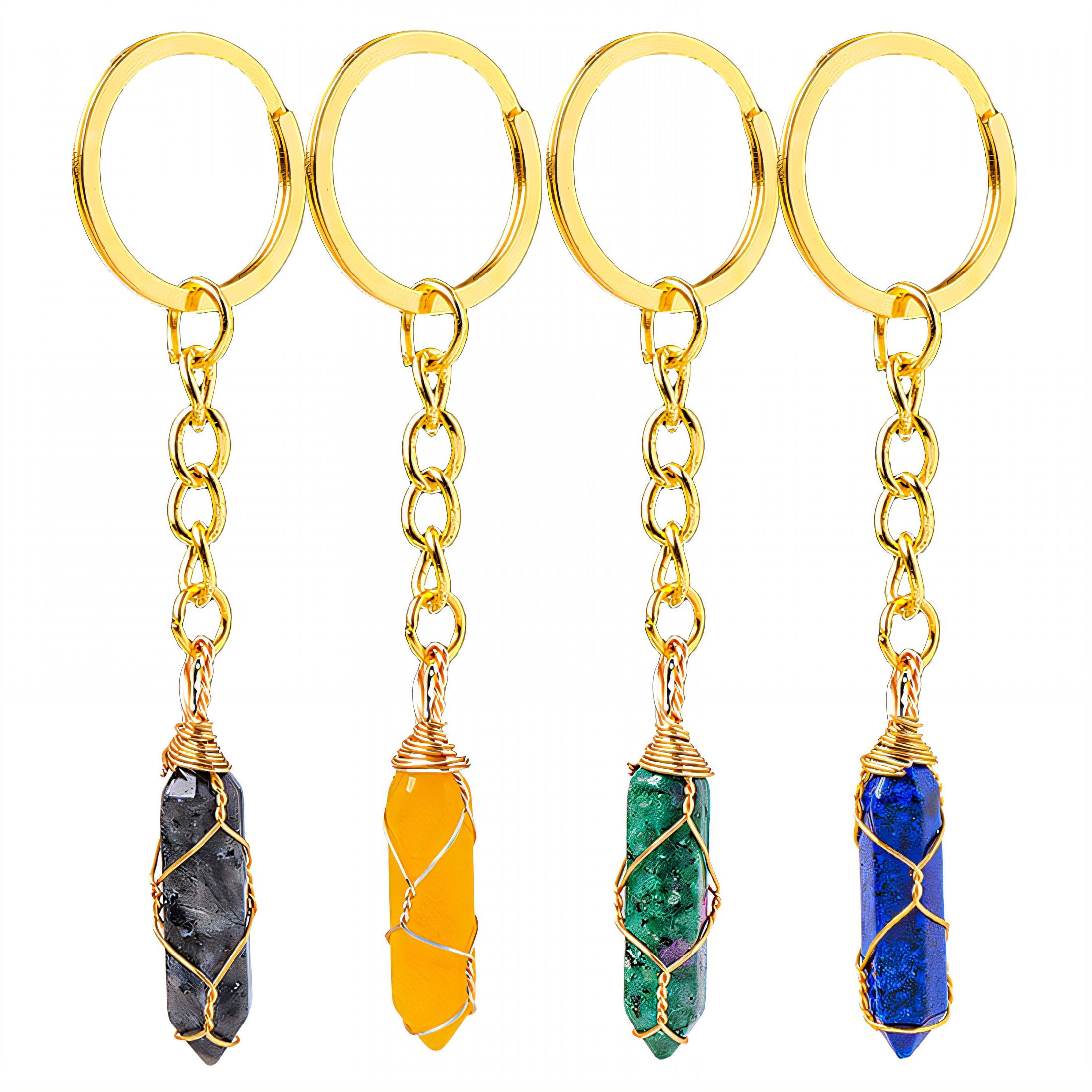 DESIGNICE 4Pcs Crystals and Healing Stones Hexagonal Bullet Shaped ...
