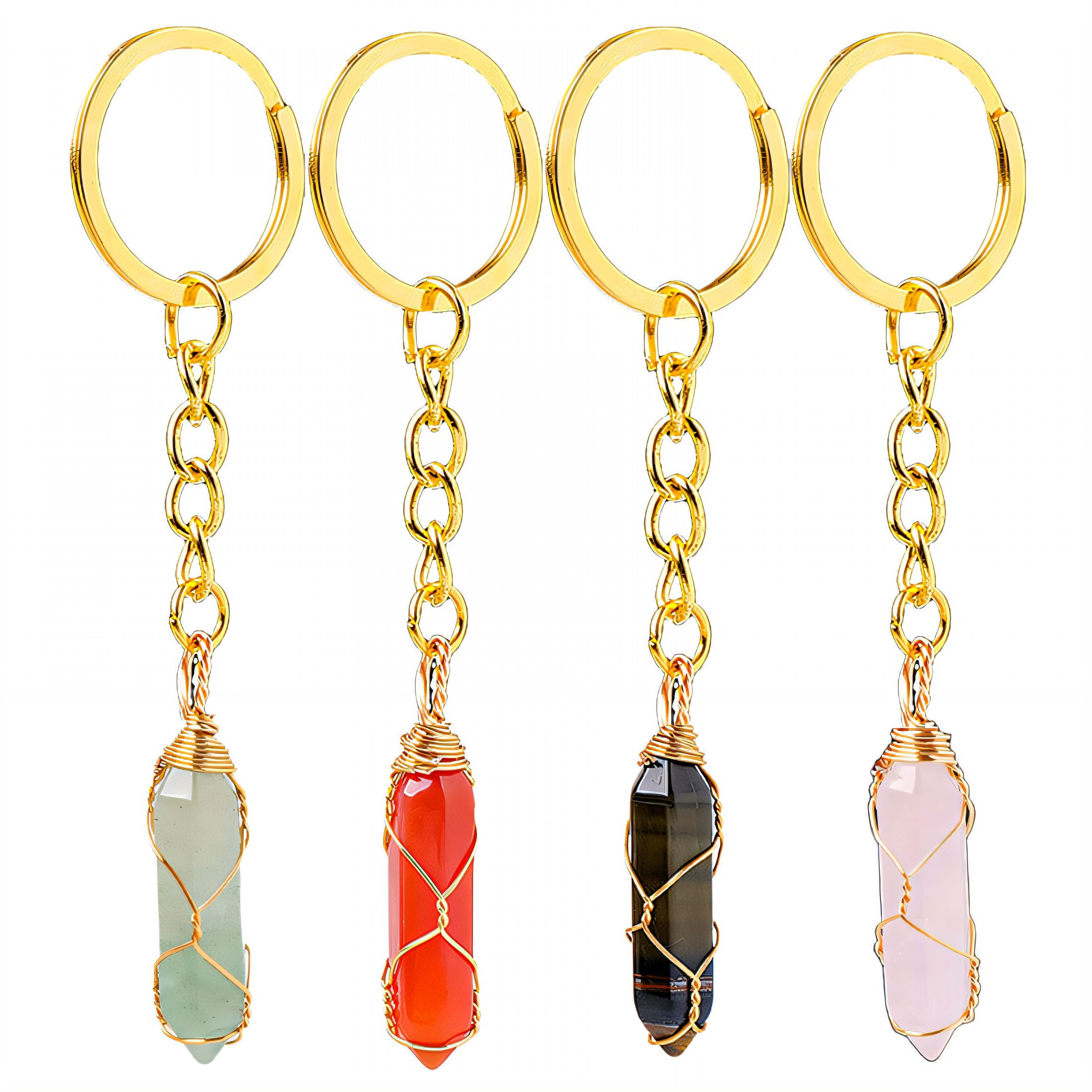 DESIGNICE 4Pcs Crystals and Healing Stones Unique Hexagonal Bullet ...