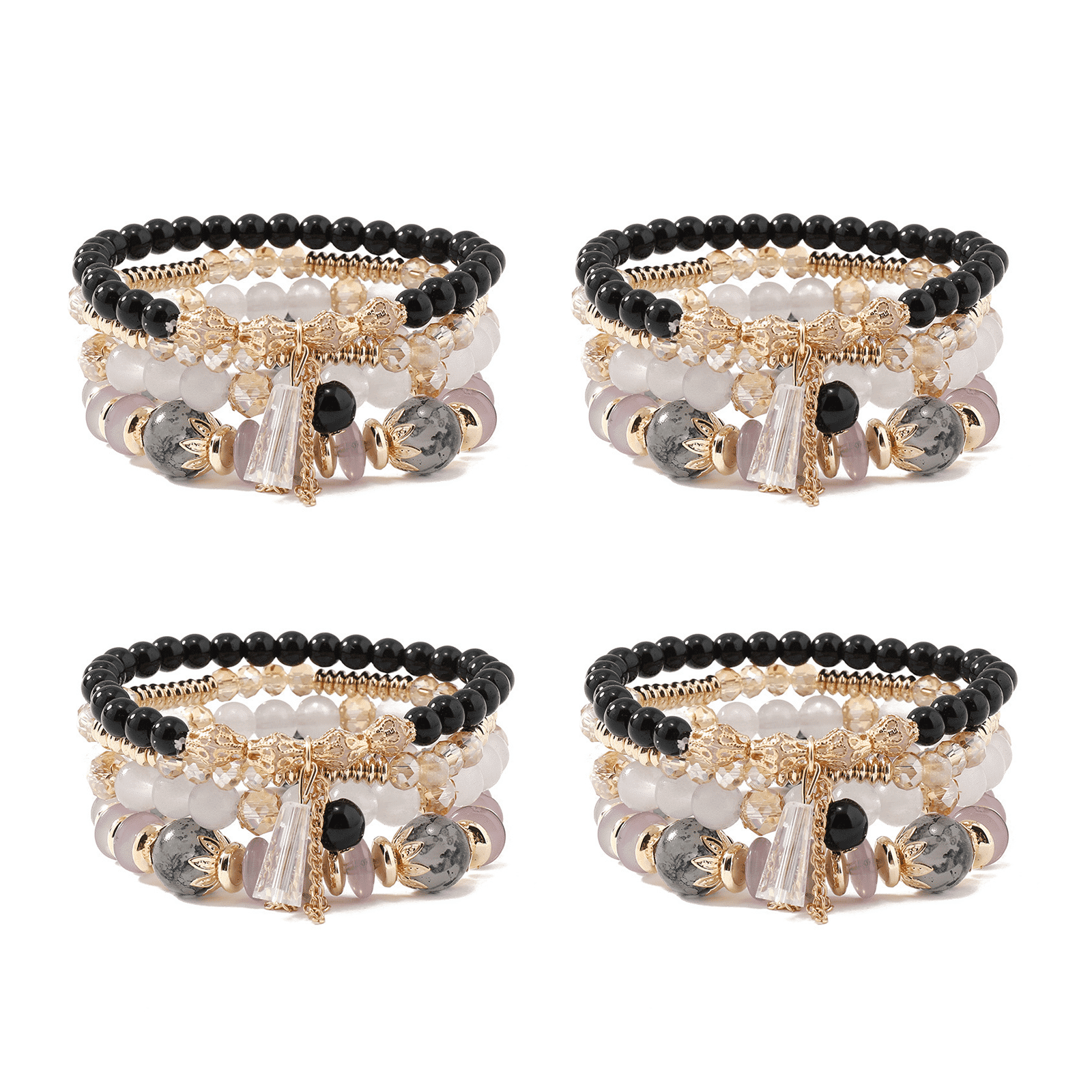 DESIGNICE 4Pcs Good Gifts for Teen Girls Bohemian Style Stackable ...