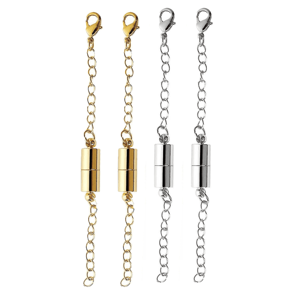 DESIGNICE 4Pcs Magnetic Clasps for Necklaces Magnetic Copper Extender ...