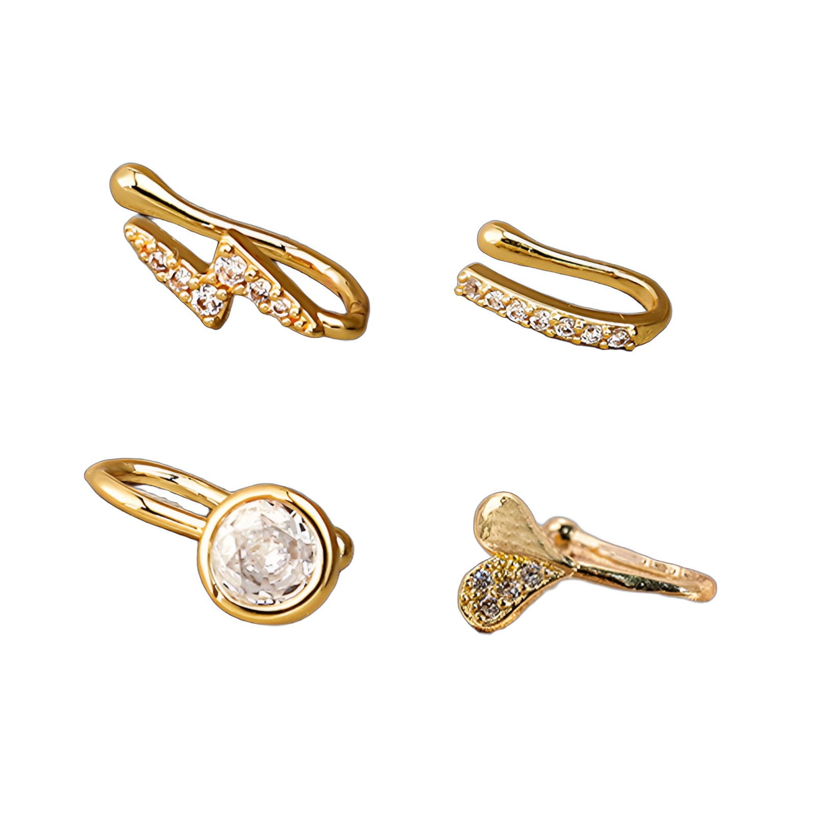 DESIGNICE 4Pcs Nose Rings,Unique U-Shape Design Nose Rings for Women,Stylish Jewelry Accent Nose ...