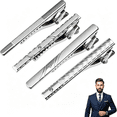 DESIGNICE 4Pcs Silver Tie Clips for Men,Stainless Steel Tie Clip ...