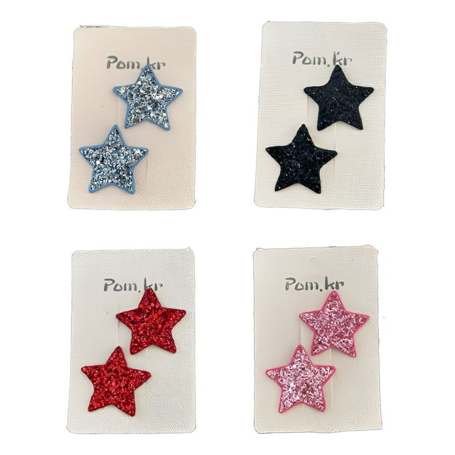 DESIGNICE 4Pcs Stars Hair Clips,Soft Hue Cute Hair Clips,Delicate ...
